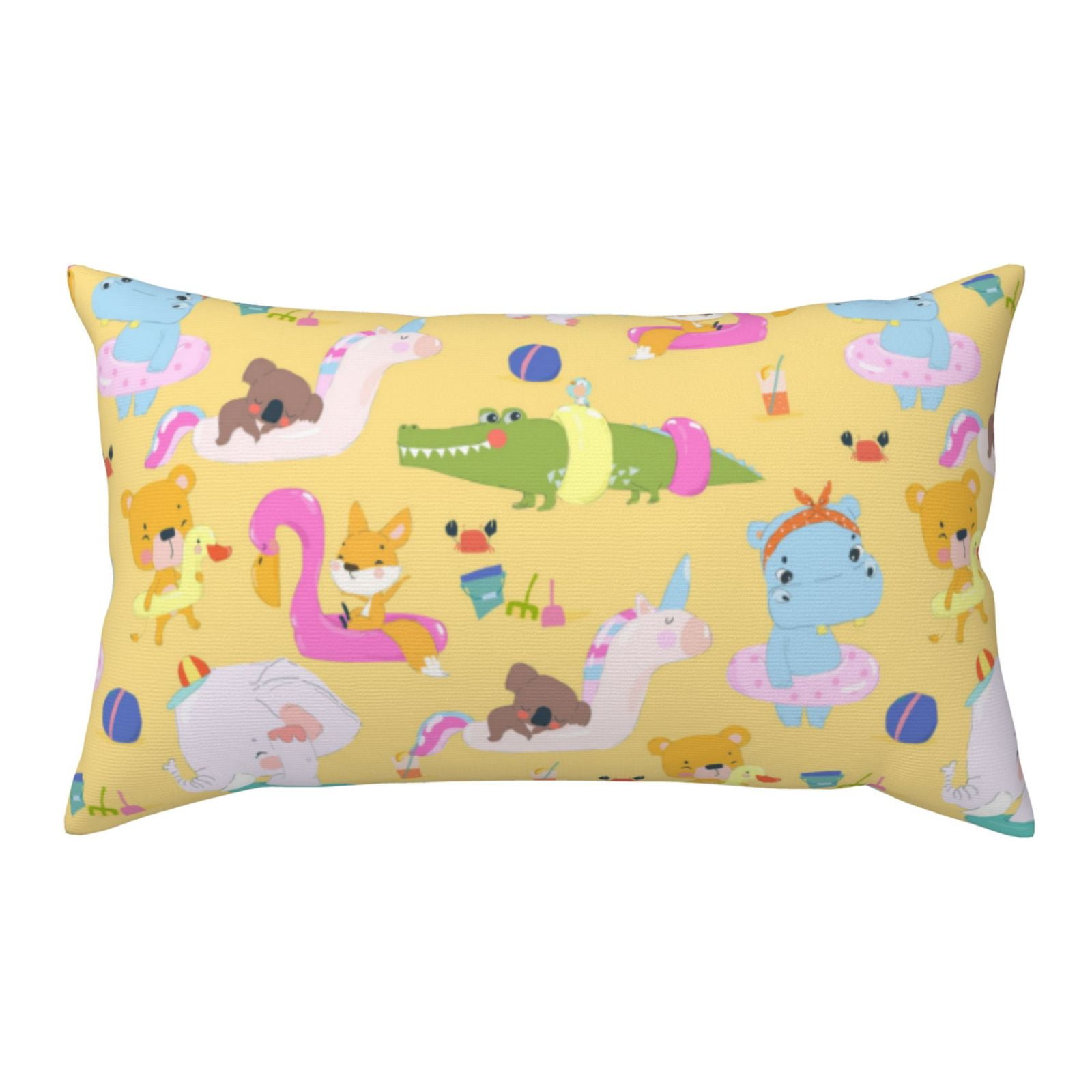 Cauagu Summer Animals Print Pillowcase with Envelope Closure,Soft ...
