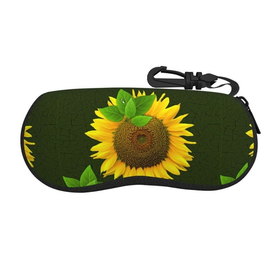 Cauagu Sunflower Pattern Unisex Glasses Case,Zipper Protective Fabric ...