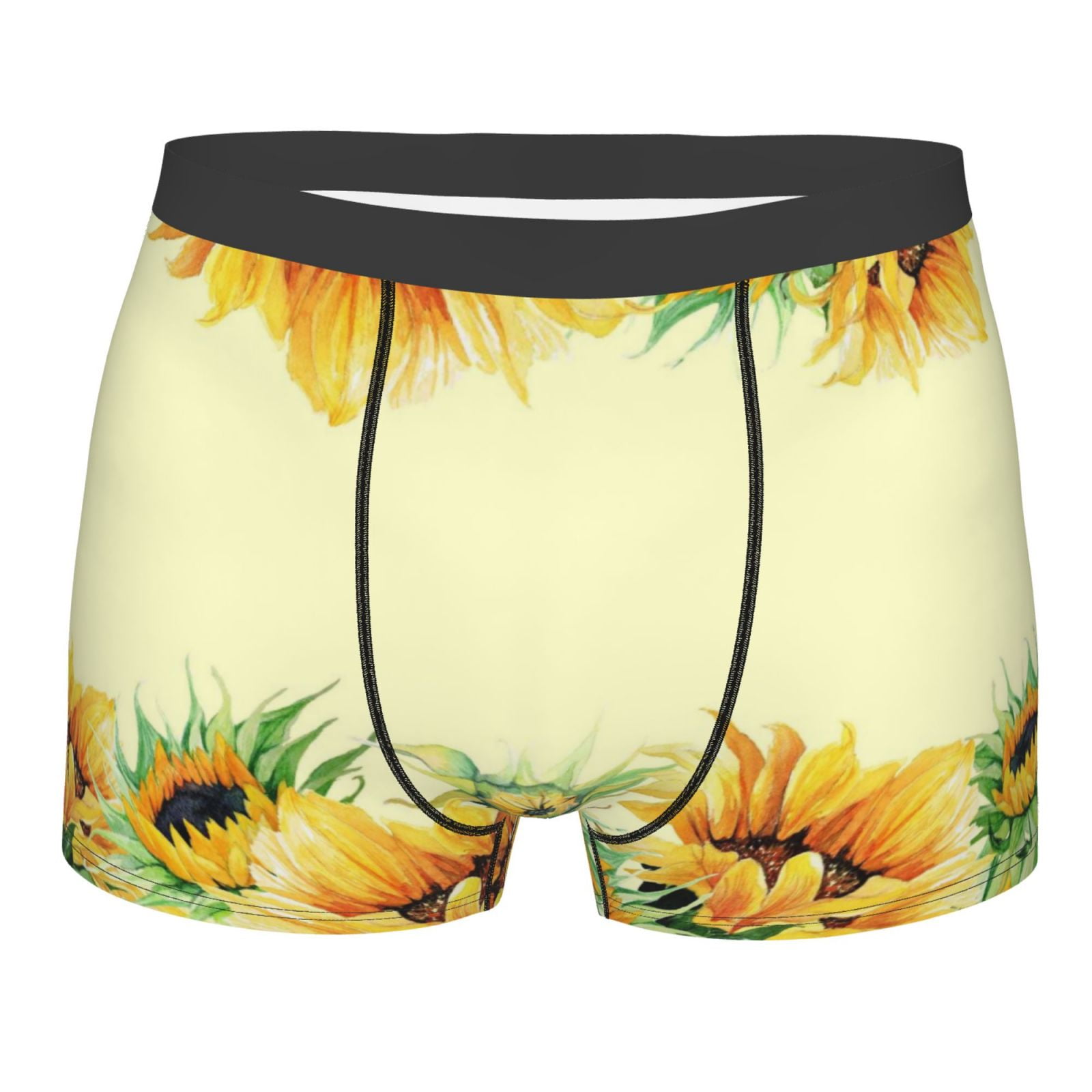 Cauagu Sunflowers On A Yellow Background Print Boxer Briefs for Men ...