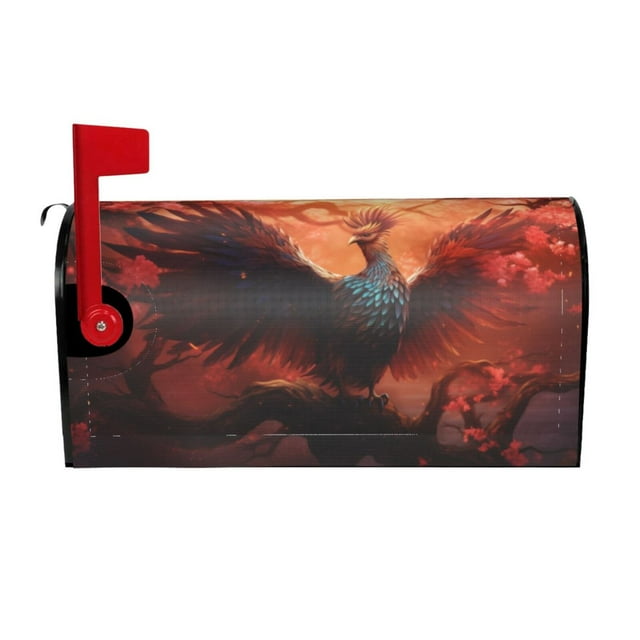 Cauagu Sunset Blossoms Phoenix Perch Pattern Magnetic Mailbox Covers ...