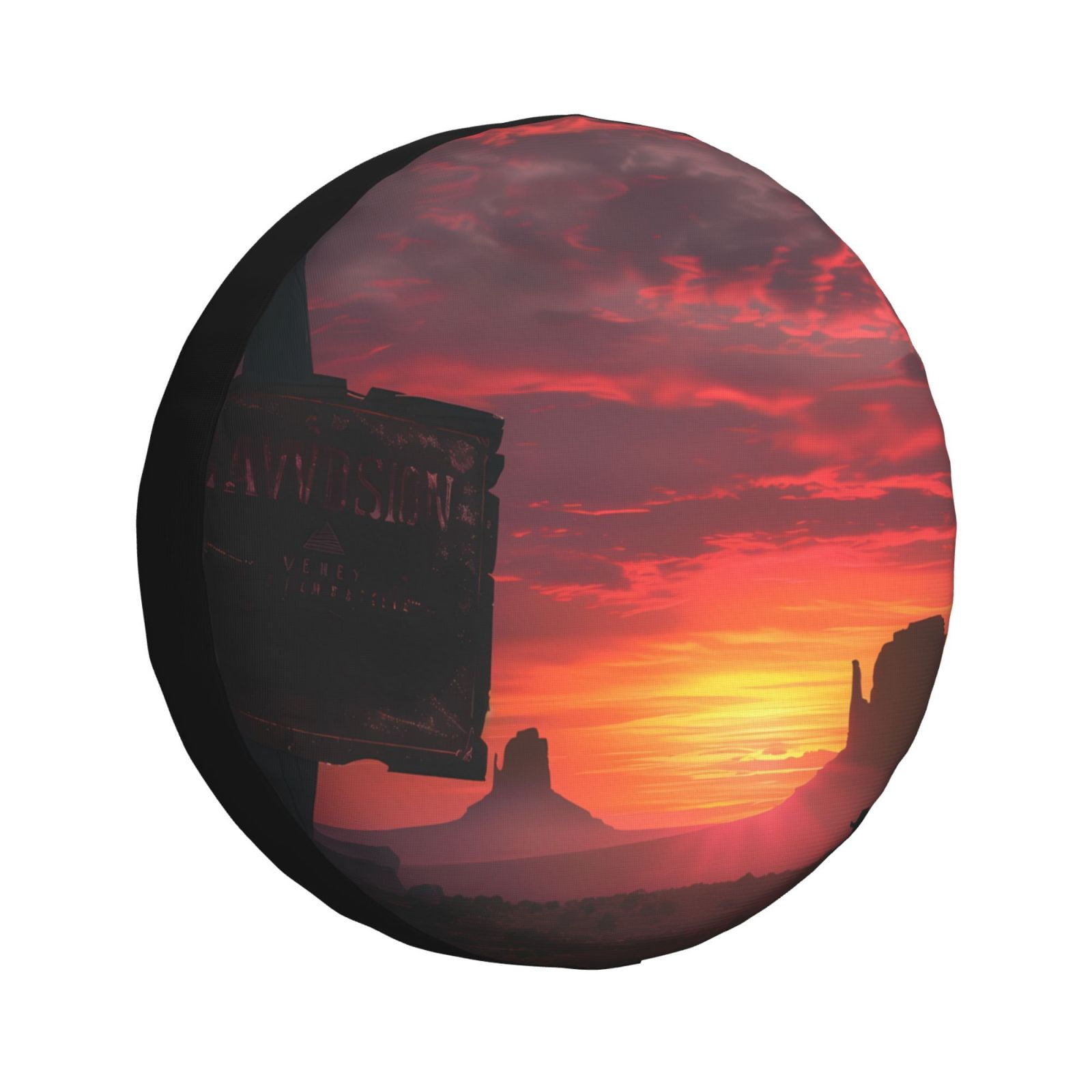 Cauagu Sunset Western Desert Cowboy for Spare Tire Cover Wheel ...