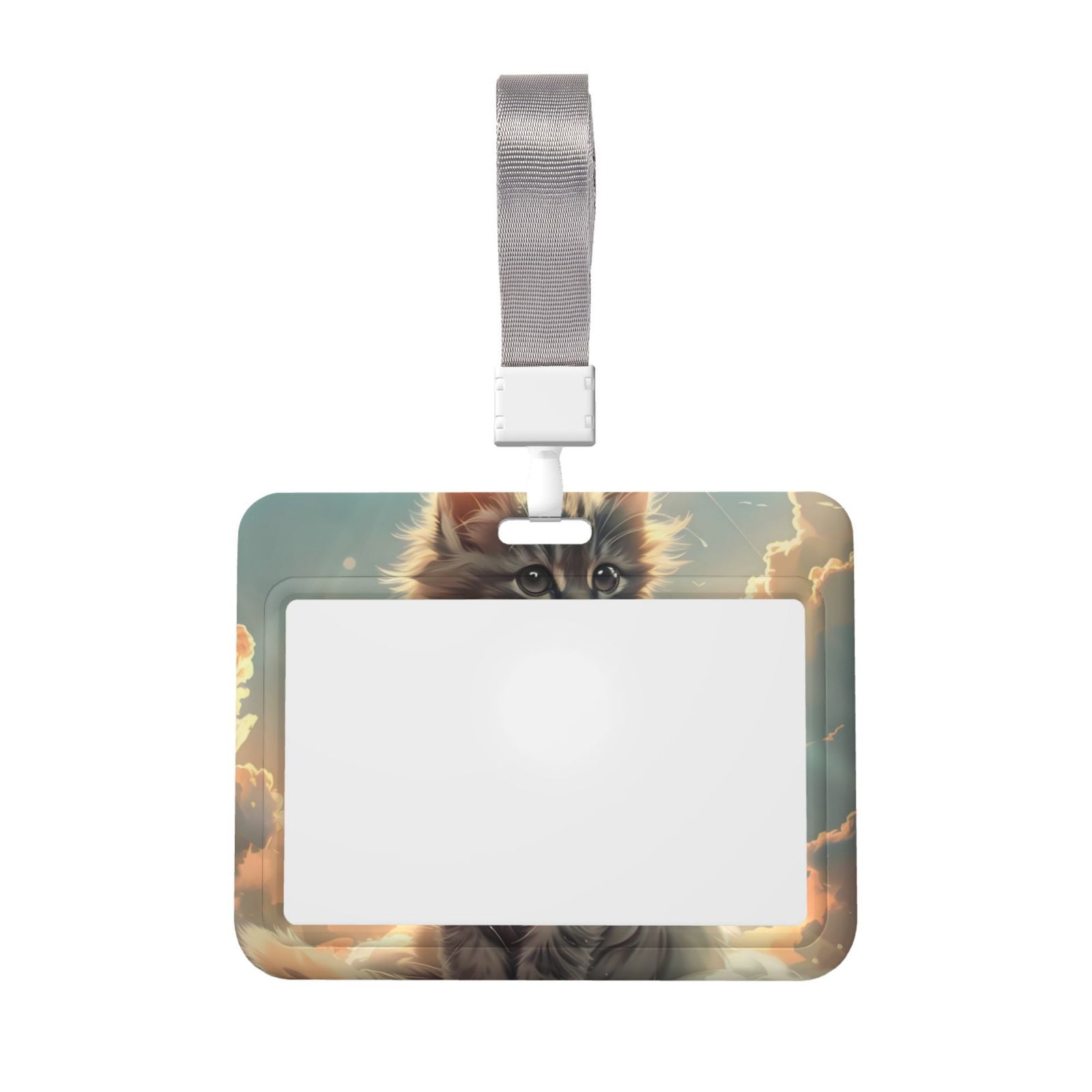 Cauagu Sunshine Cloud Kitten for ID Badge Holder,Badge Holder with ...
