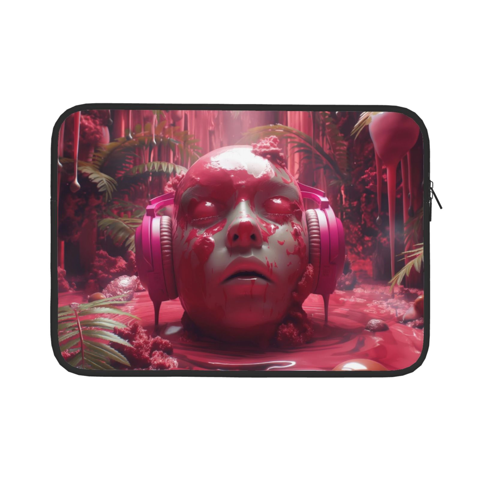 Cauagu Surreal Pink Headphones Print Laptop Sleeve Case, Laptop Cover ...