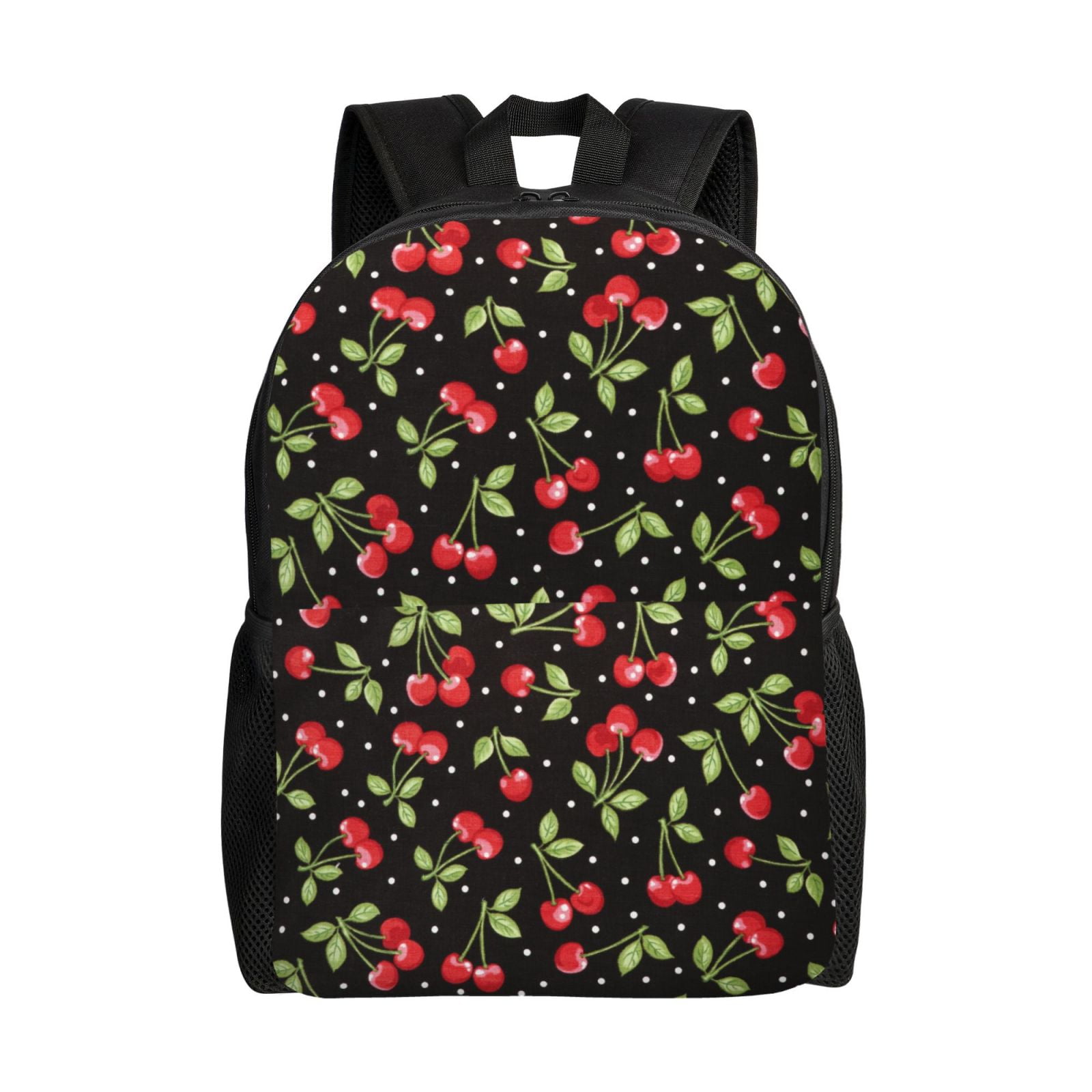 Cauagu Sweet Red Cherry Print Backpacks,Travel Daypack Casual Laptop ...