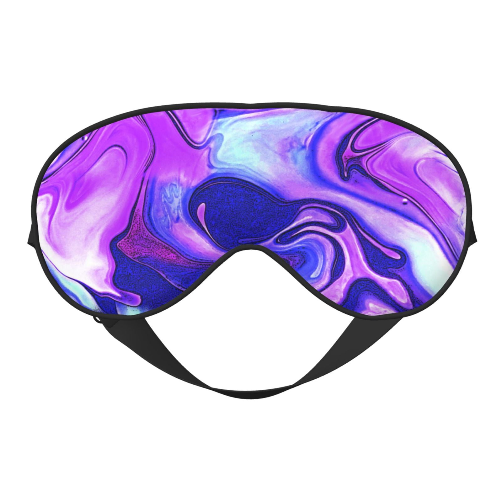 Cauagu Swirl Print Blue Purple1 Print Sleep Eye Mask, Blindfold Eye ...