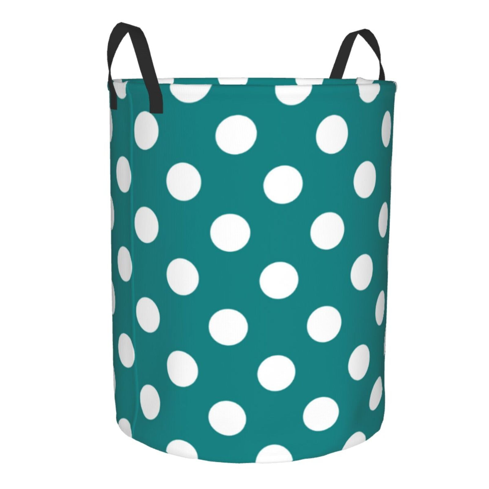 Cauagu Teal And White Polka Dot for Laundry Basket,Collapsible ...
