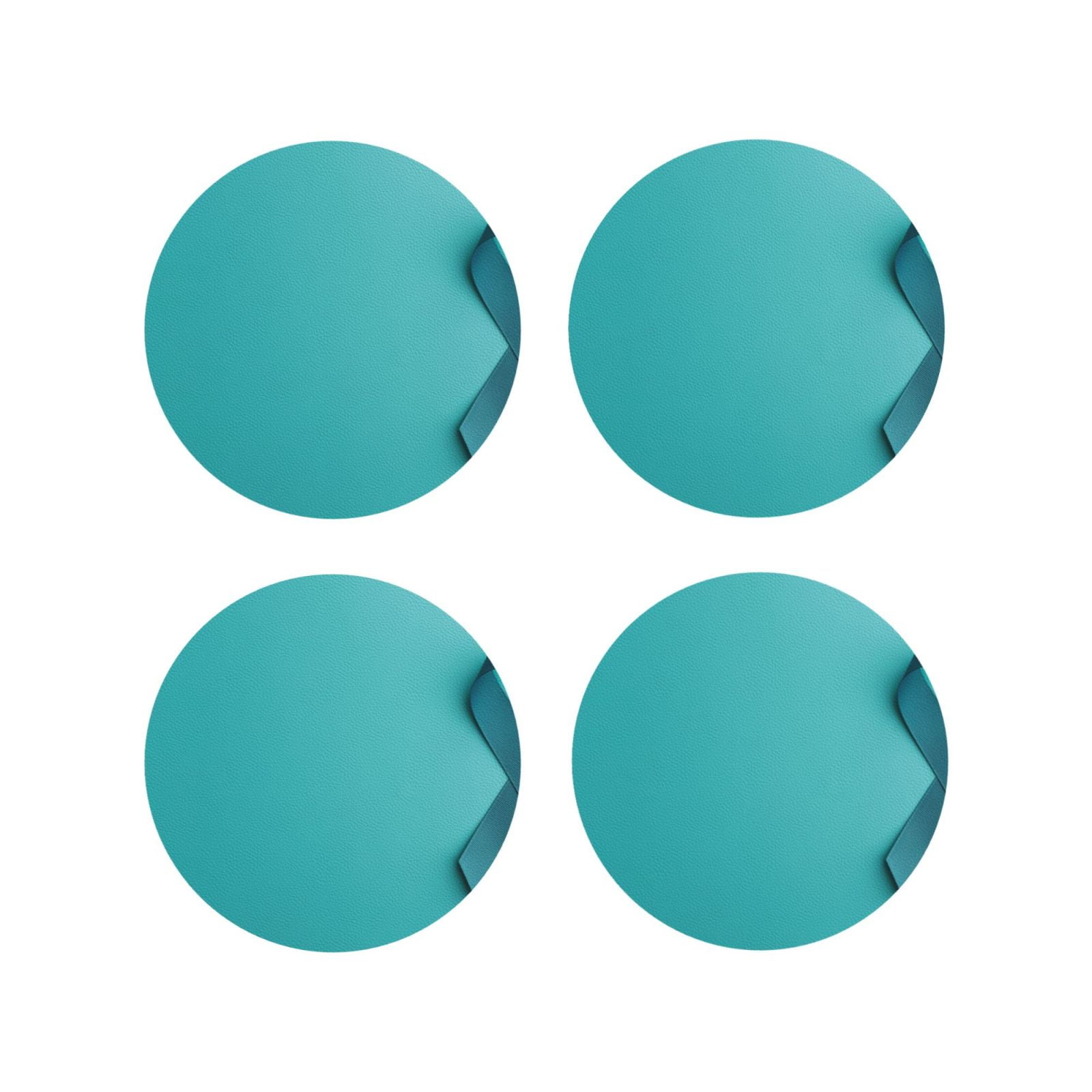 Cauagu a Teal Ribbonin for Round Coaster,Drink Coasters Set of 4 ...