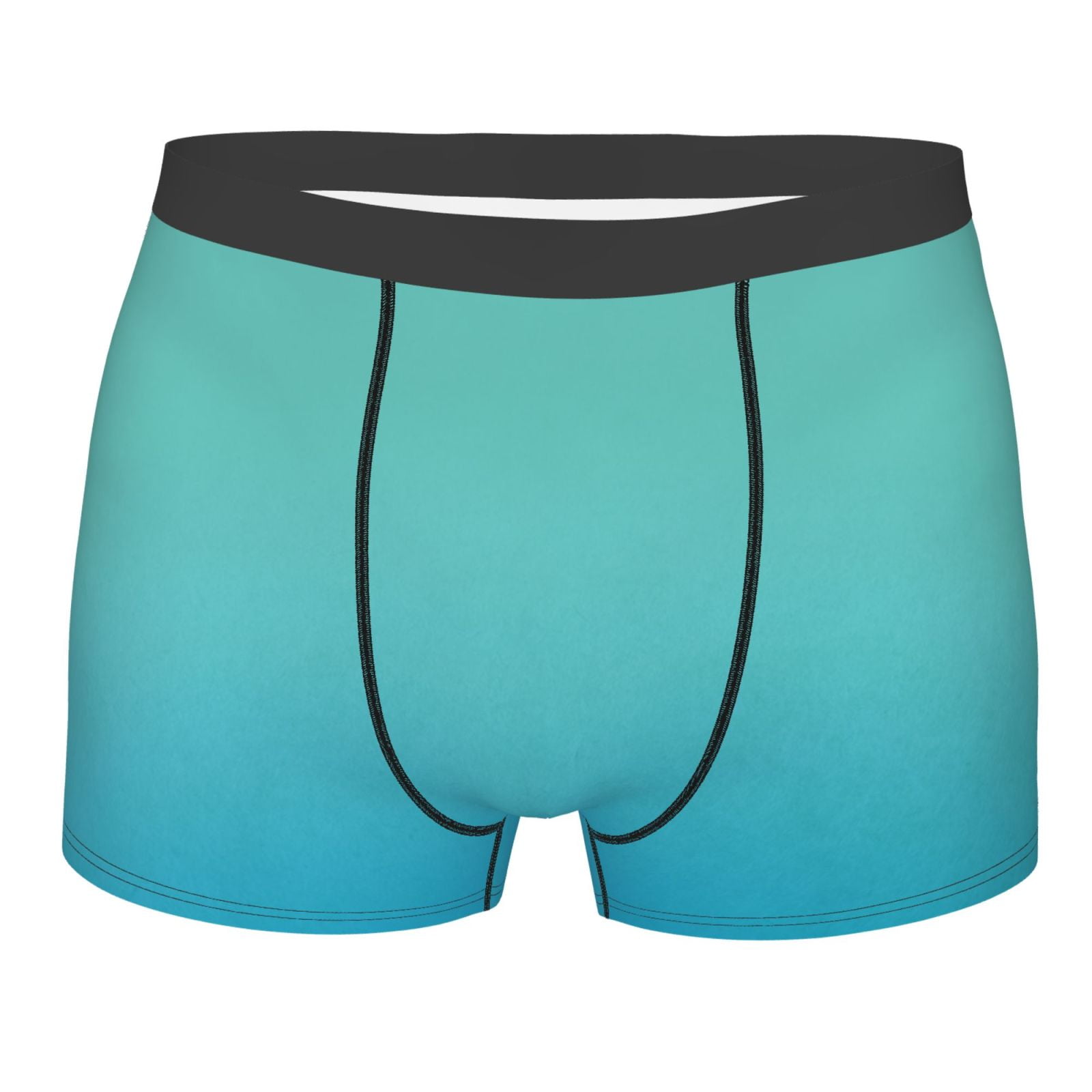 Cauagu Teal Turquoise Print Boxer Briefs for Men,Comfortable Breathable ...