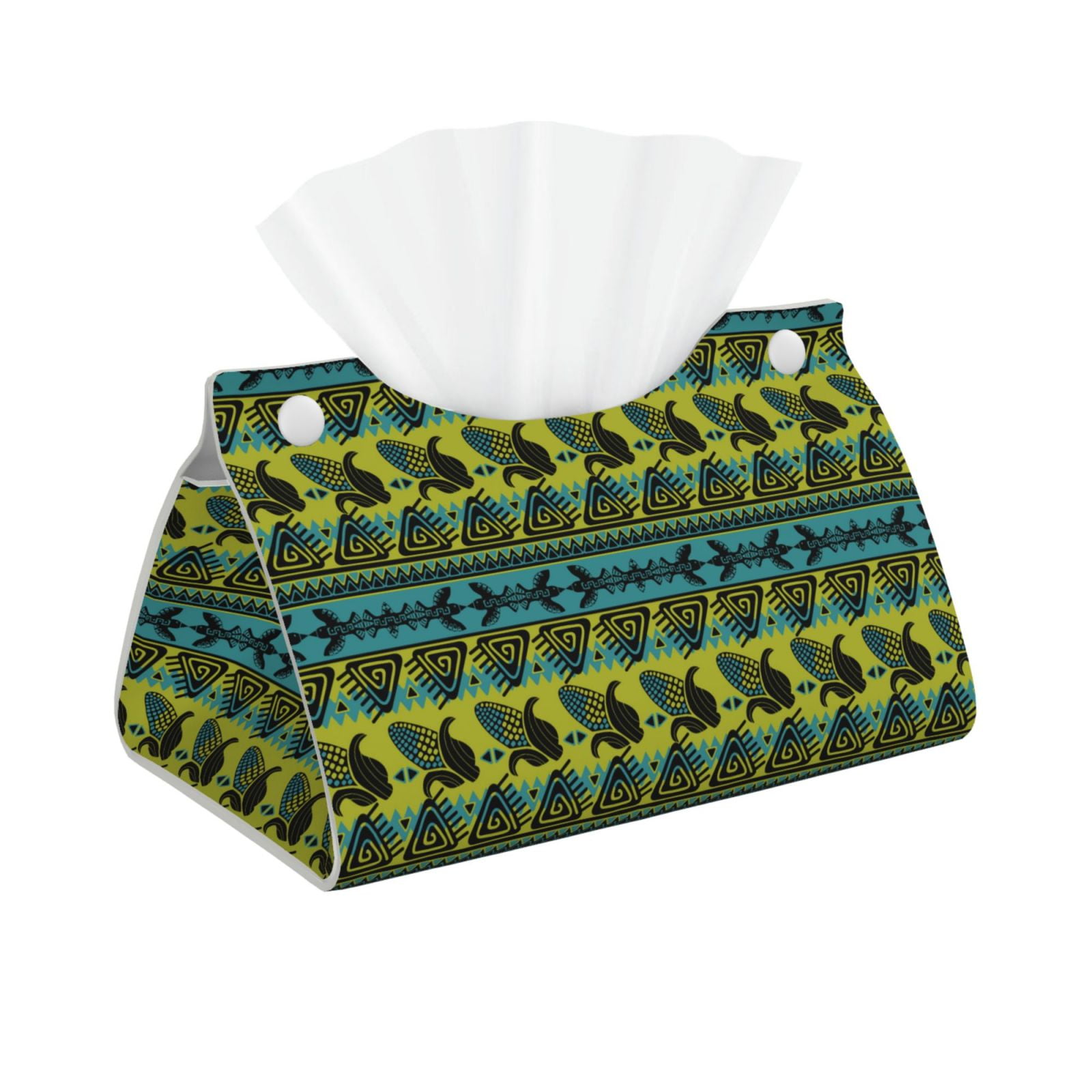 Cauagu Teal Vintage Corn Pattern for Large Tissue Box Cover Rectangular ...