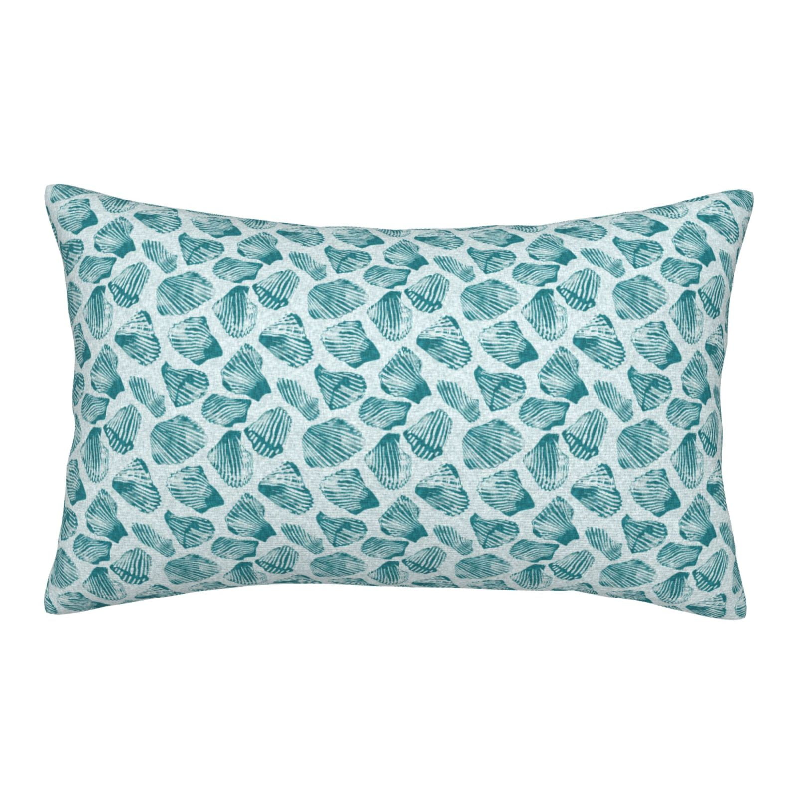 Cauagu Teal turquoise shell Print Pillow Covers with Envelope Closure ...