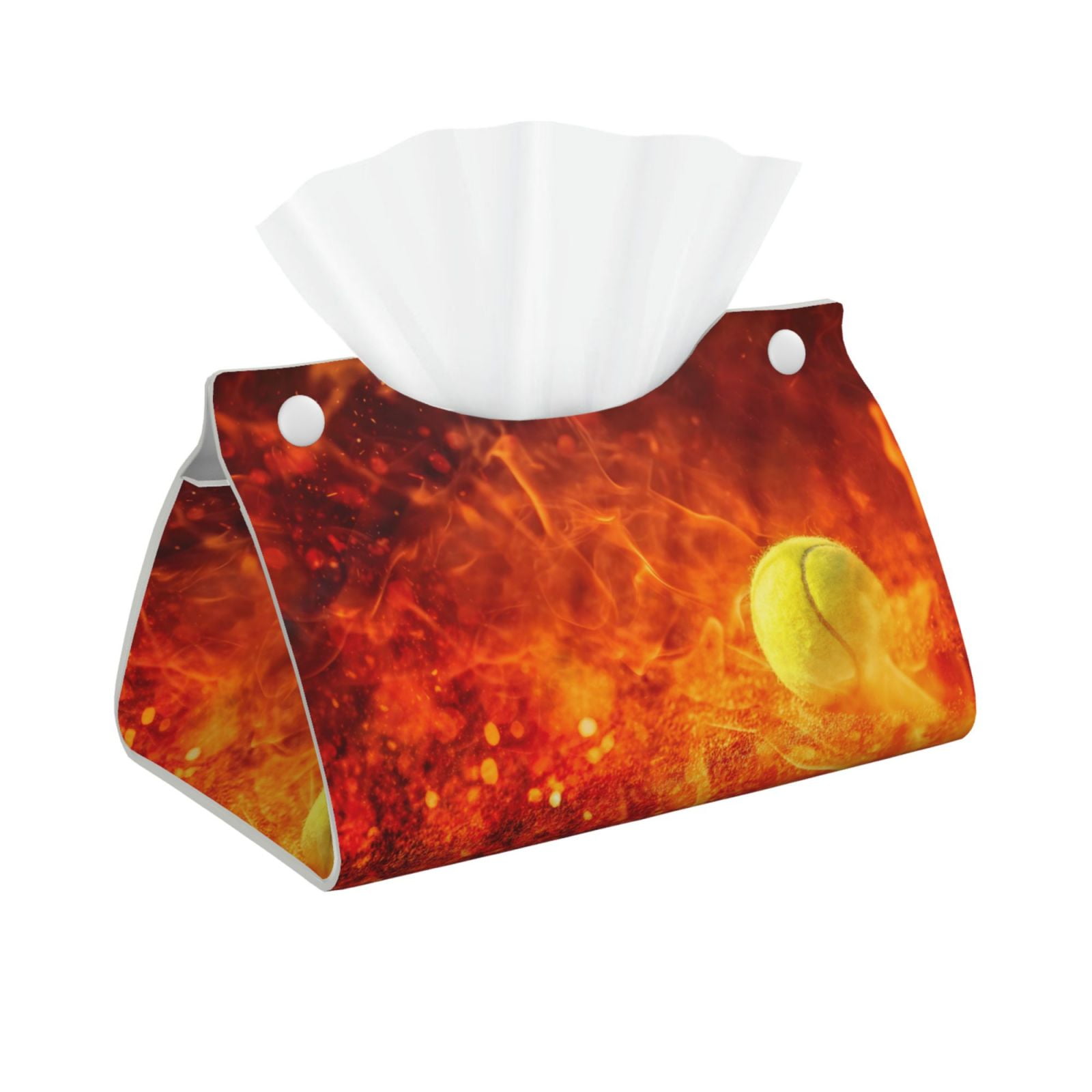 Cauagu Tennis Ball In Fire for Large Tissue Box Cover Rectangular–Plus ...