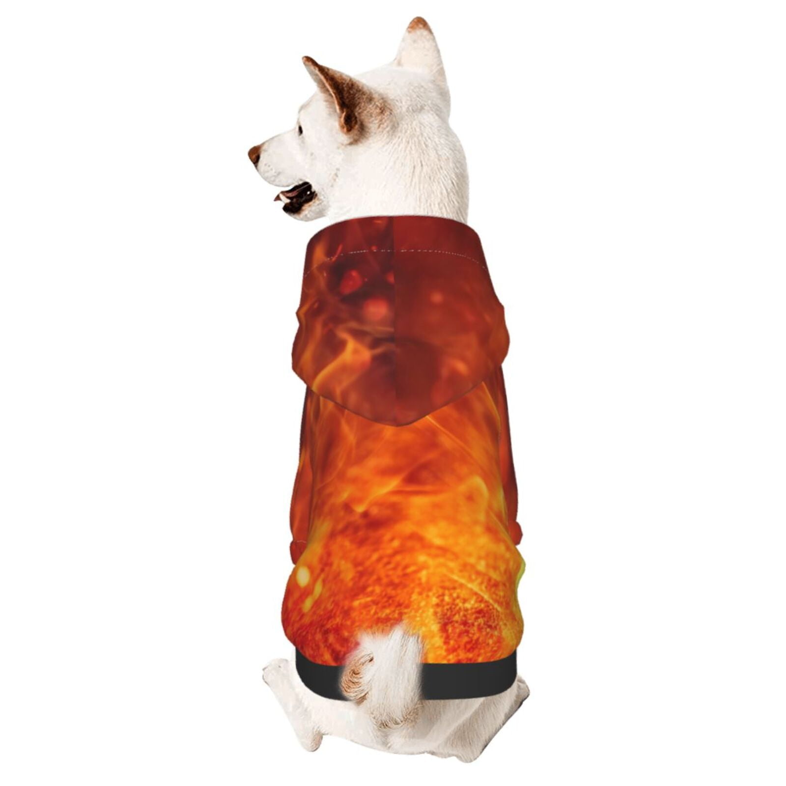 Cauagu Tennis Ball In Fire Pattern Winter Pet Hoodie Sweatshirts- Dog ...