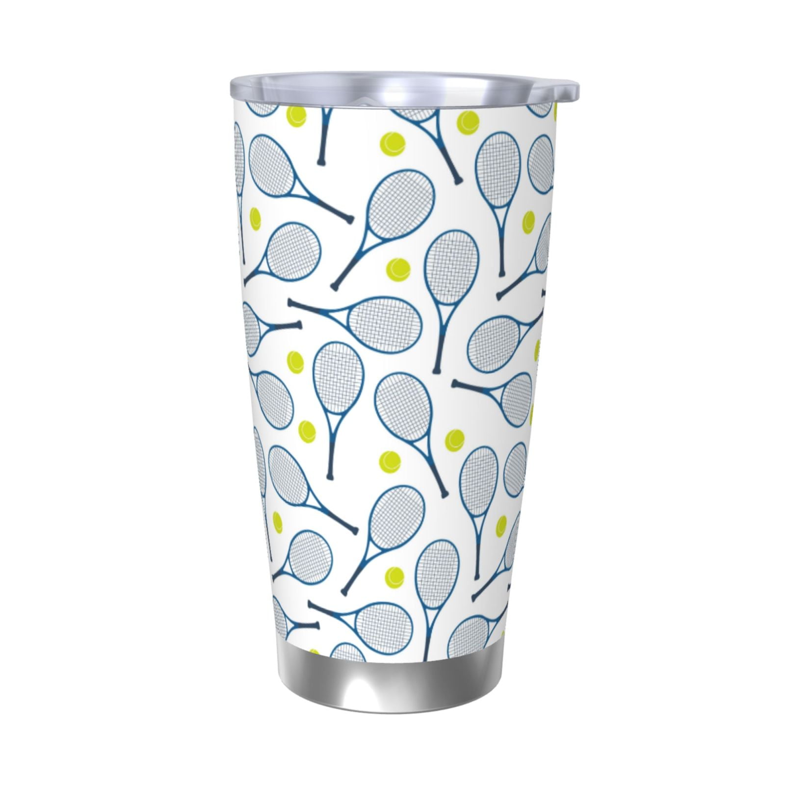 Cauagu Tennis Rackets And Balls Pattern 20oz Tumbler,Stainless Steel ...