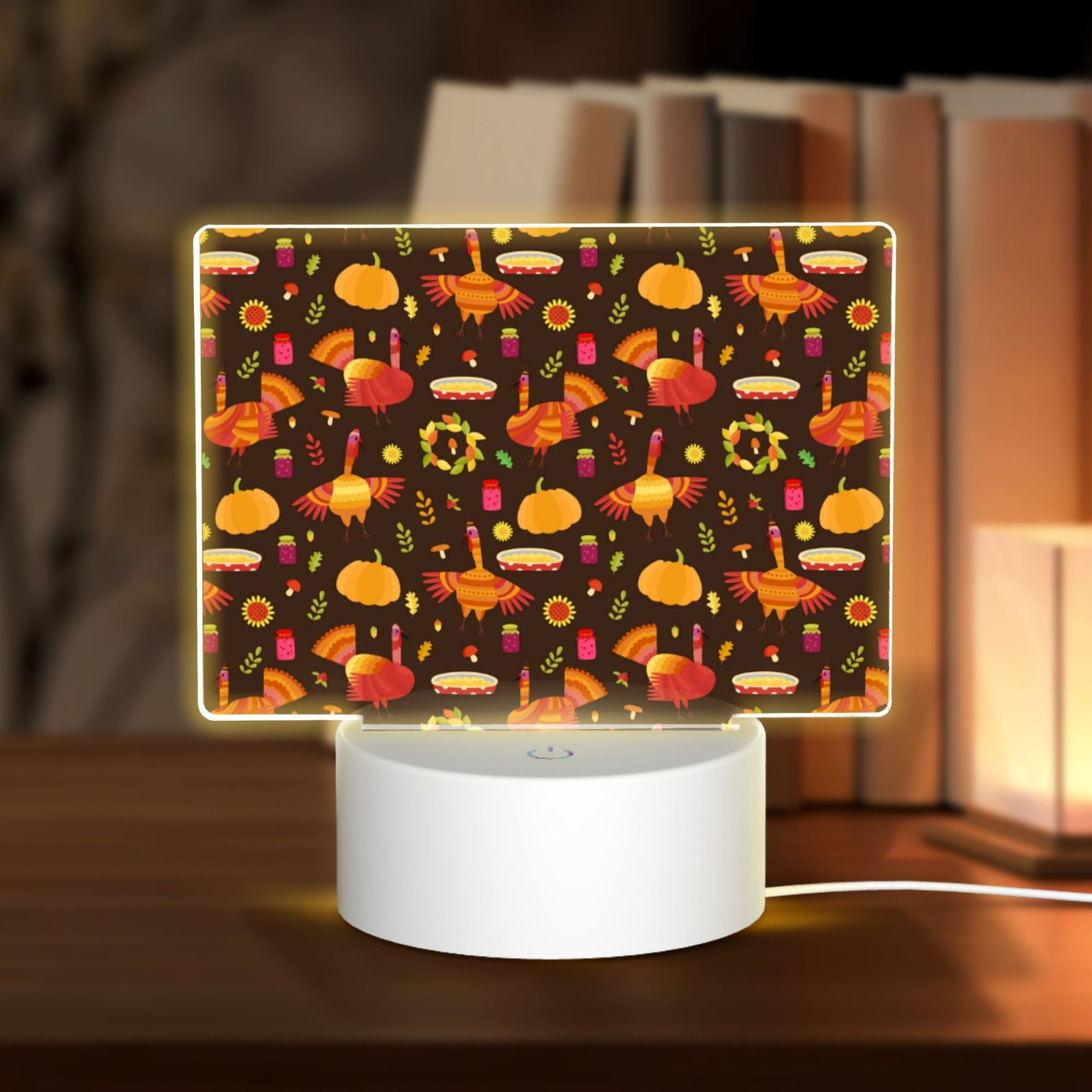 Cauagu Thanksgiving Turkey for Rectangle Acrylic Night Light - Acrylic ...