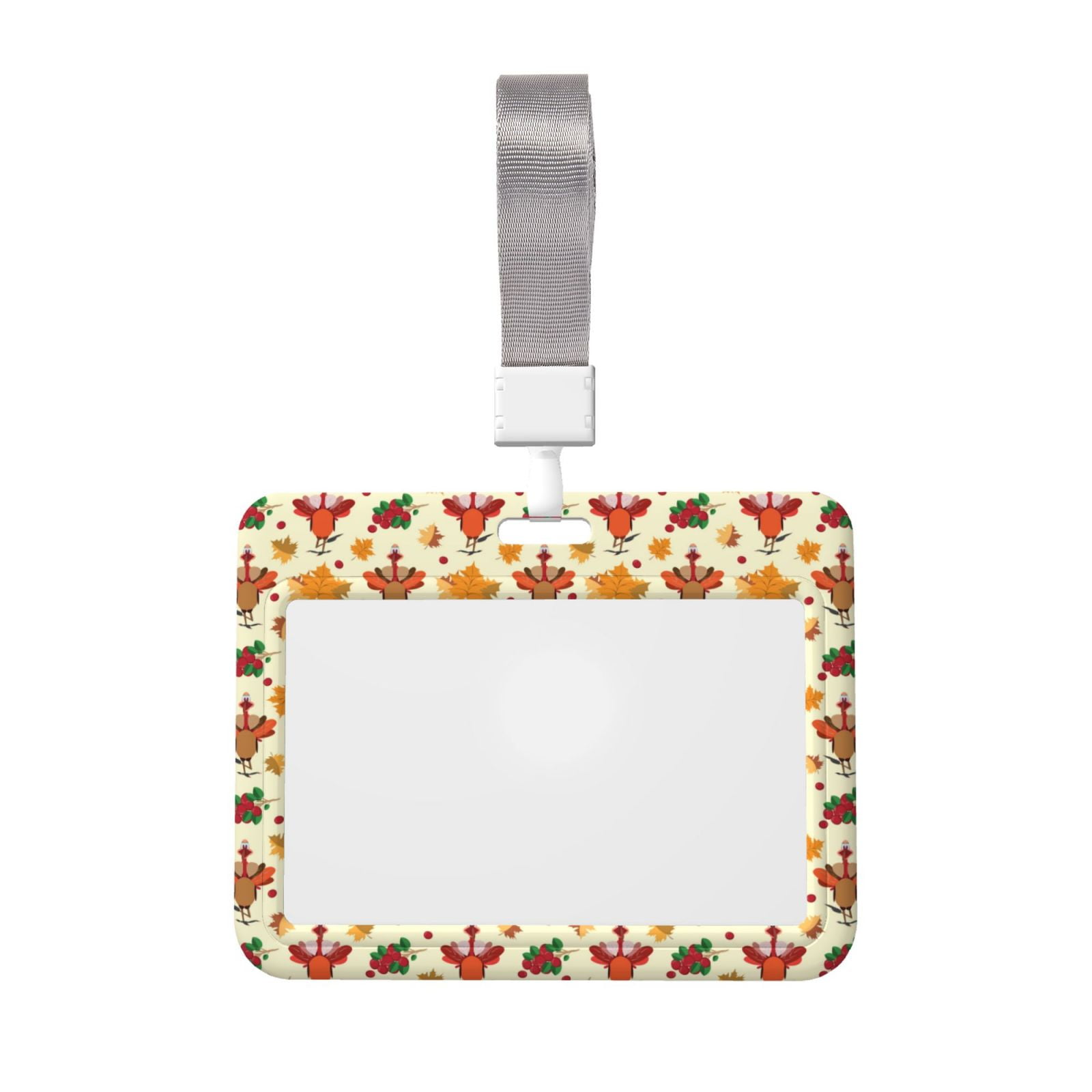 Cauagu Thanksgiving Turkeys for ID Badge Holder,Badge Holder with ...