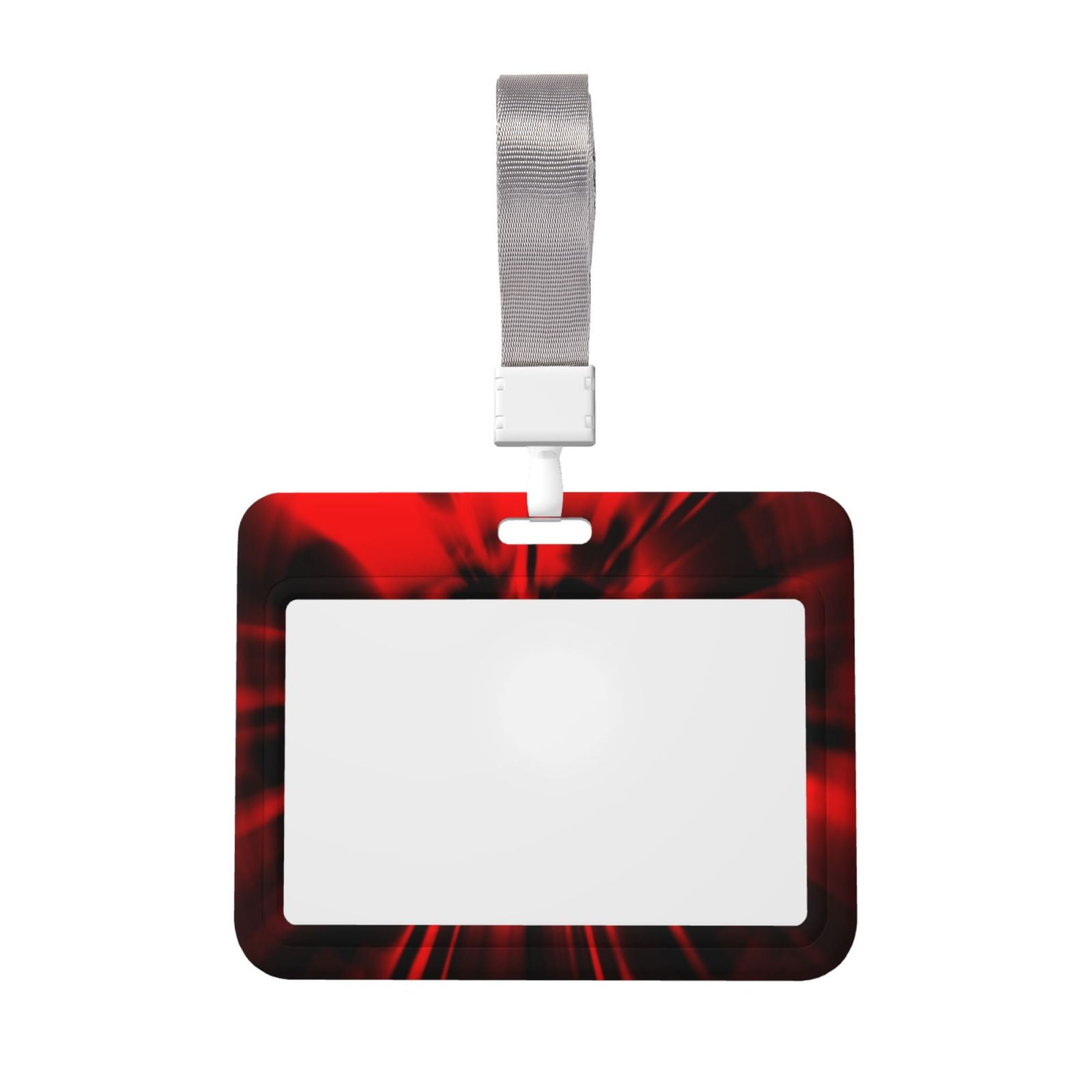 Cauagu The Red Head Skull for ID Badge Holder,Badge Holder with Windows ...