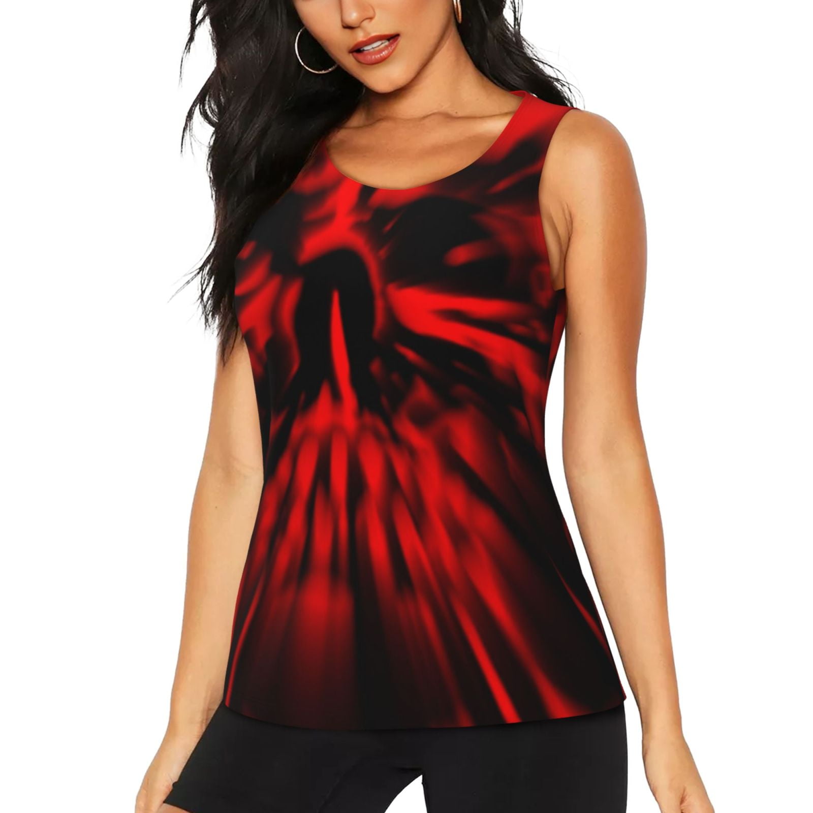 Cauagu The Red Head Skull for Women's Workout Tank Tops Sleeveless ...