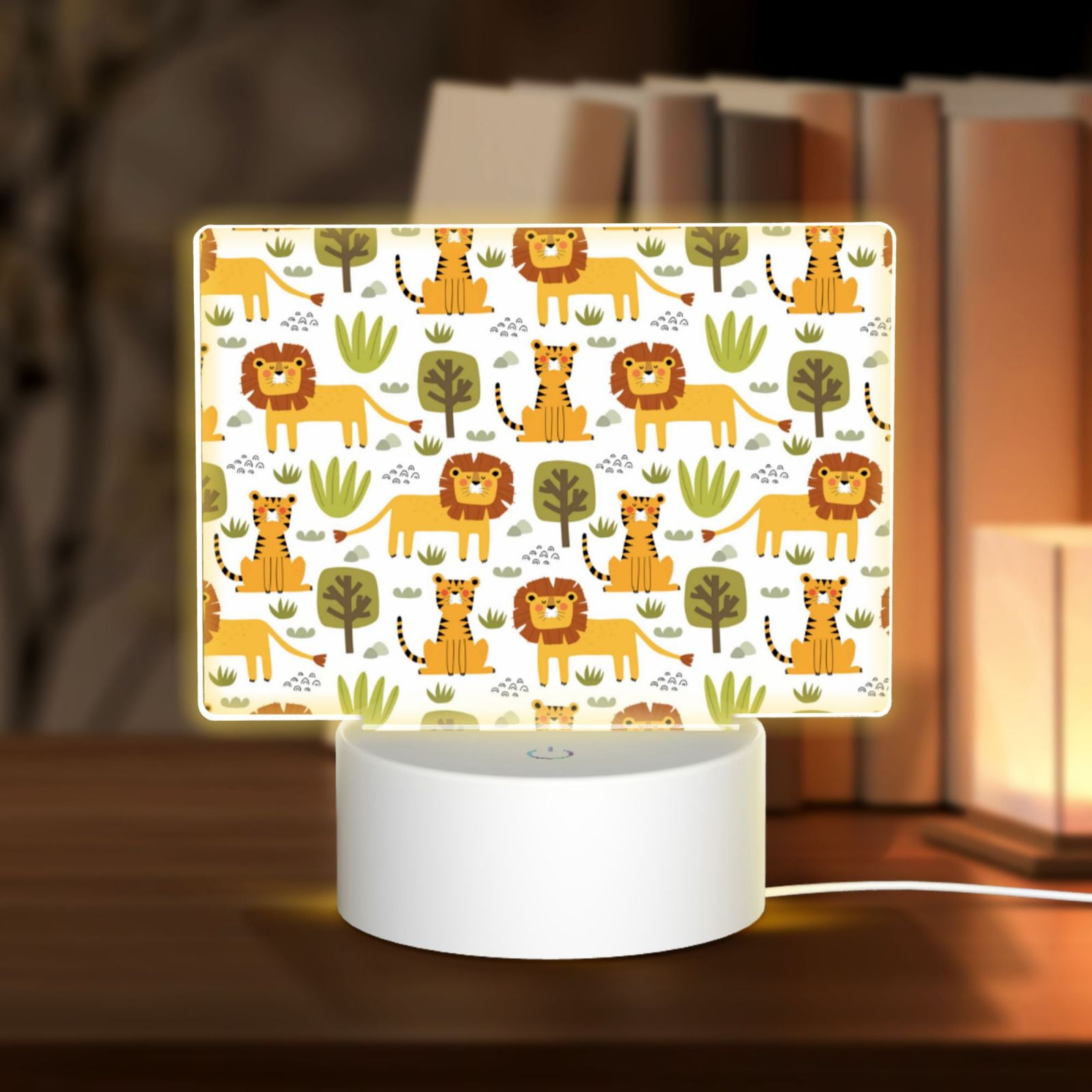 Cauagu Tiger Lion for Rectangle Acrylic Night Light - Acrylic Modern ...
