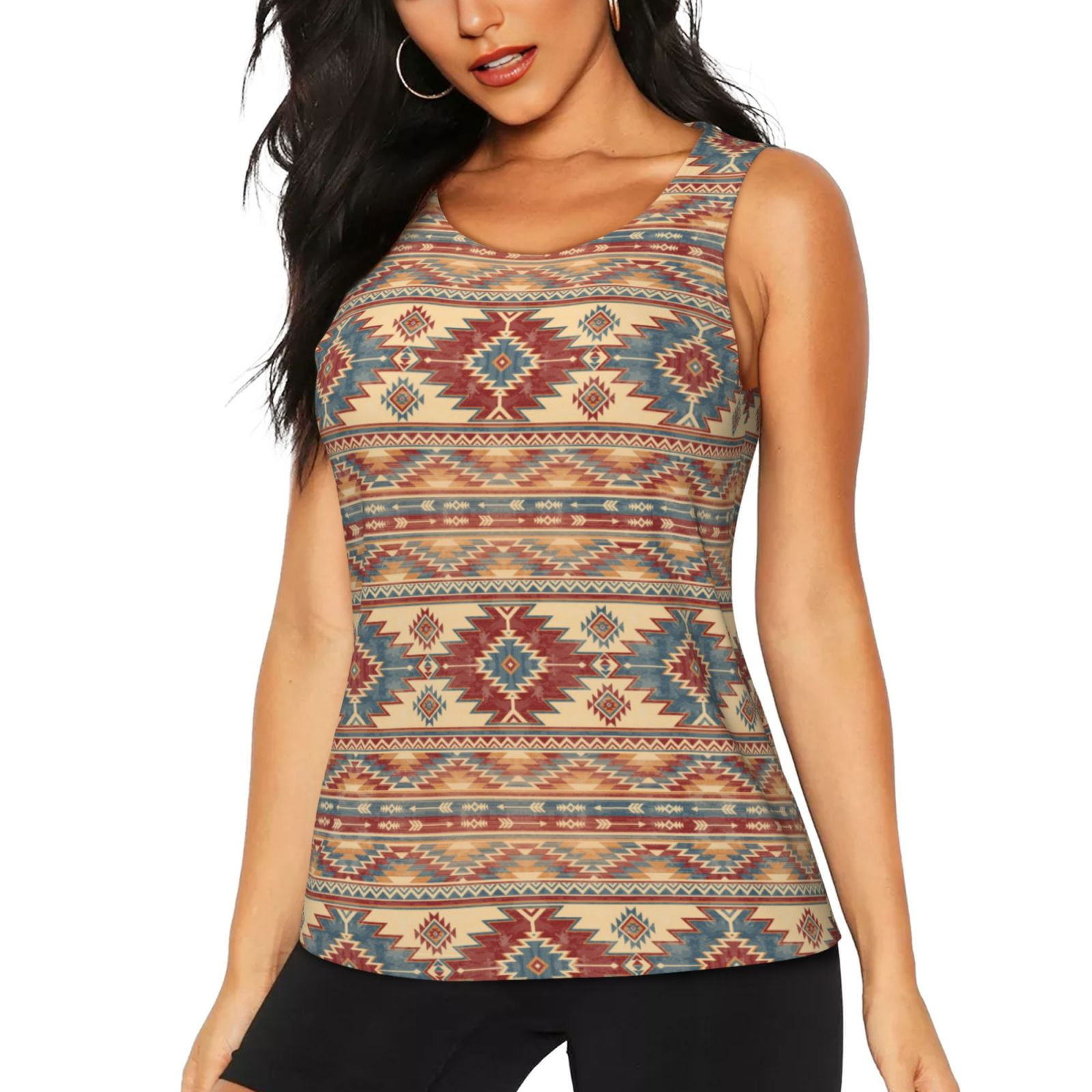 Cauagu Traditional Tribal Aztec for Women's Workout Tank Tops ...