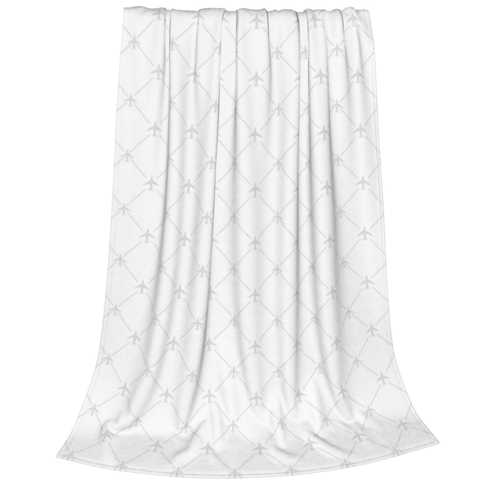 Cauagu Travel Around The World Airplane Pattern Flannel Bed Blankets ...