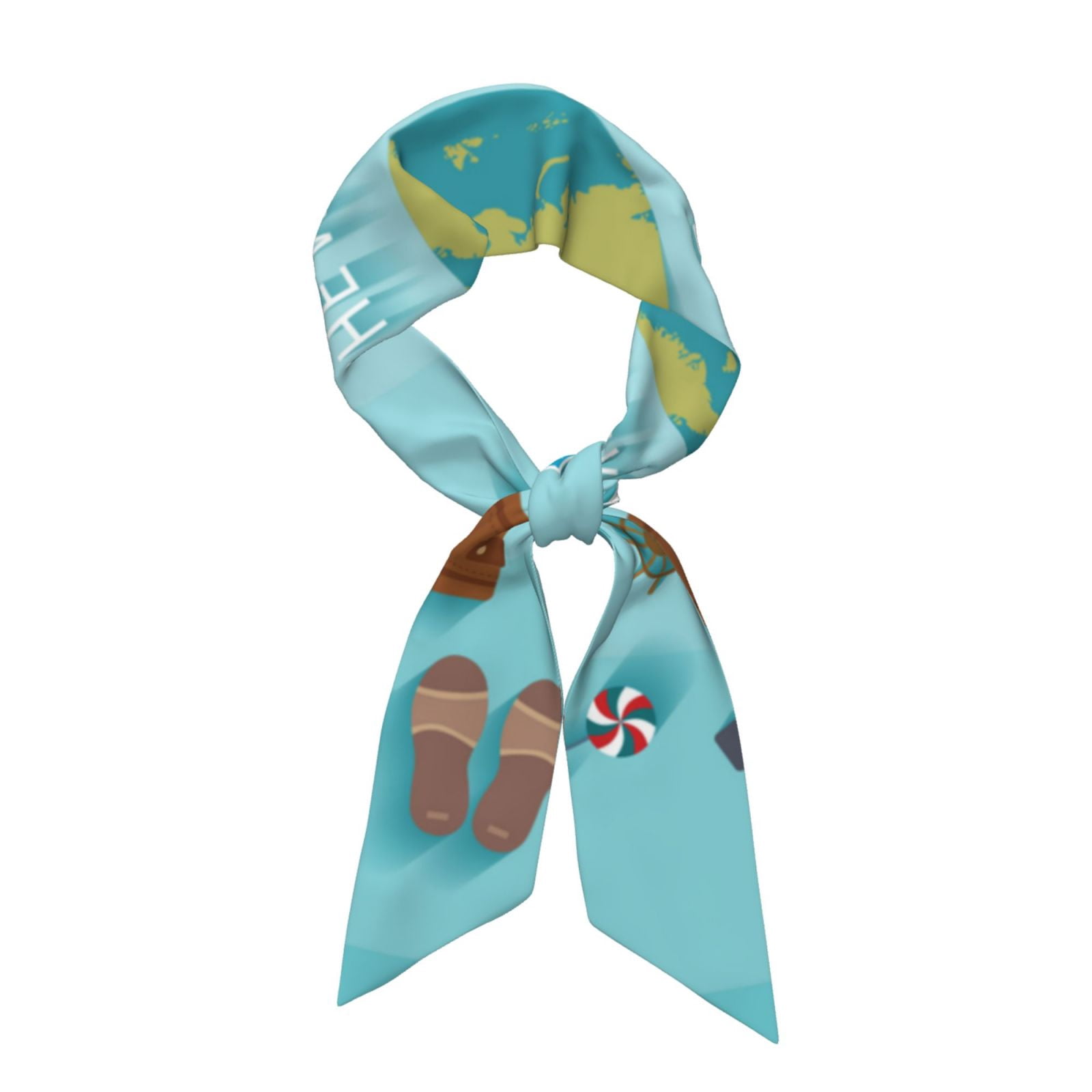 Cauagu Travelling on Airplane Pattern Scarf for Women,Neck Scarf Women ...