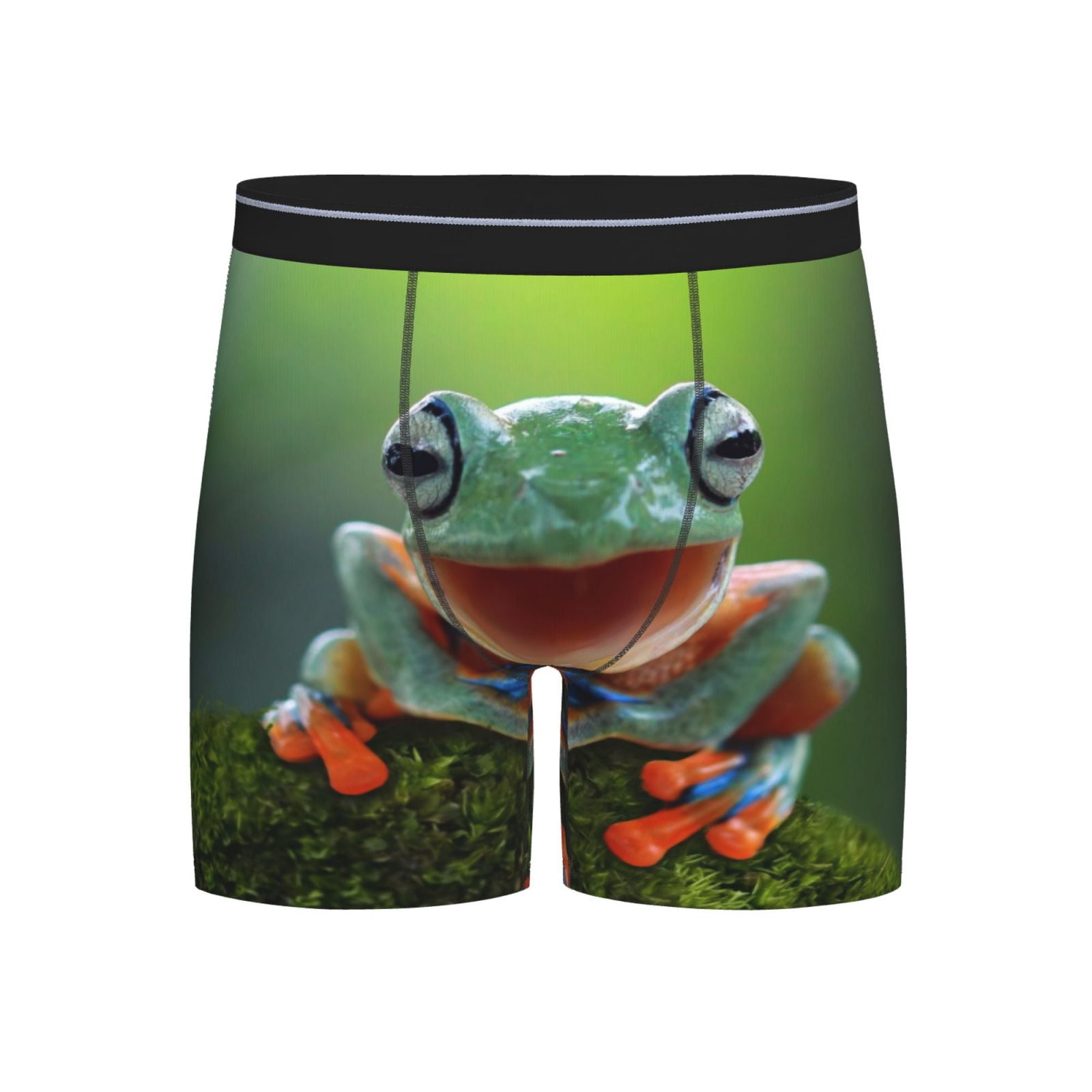 Cauagu Tree Frog Print Men's Boxer Briefs, Funny & Cute Underwear ...