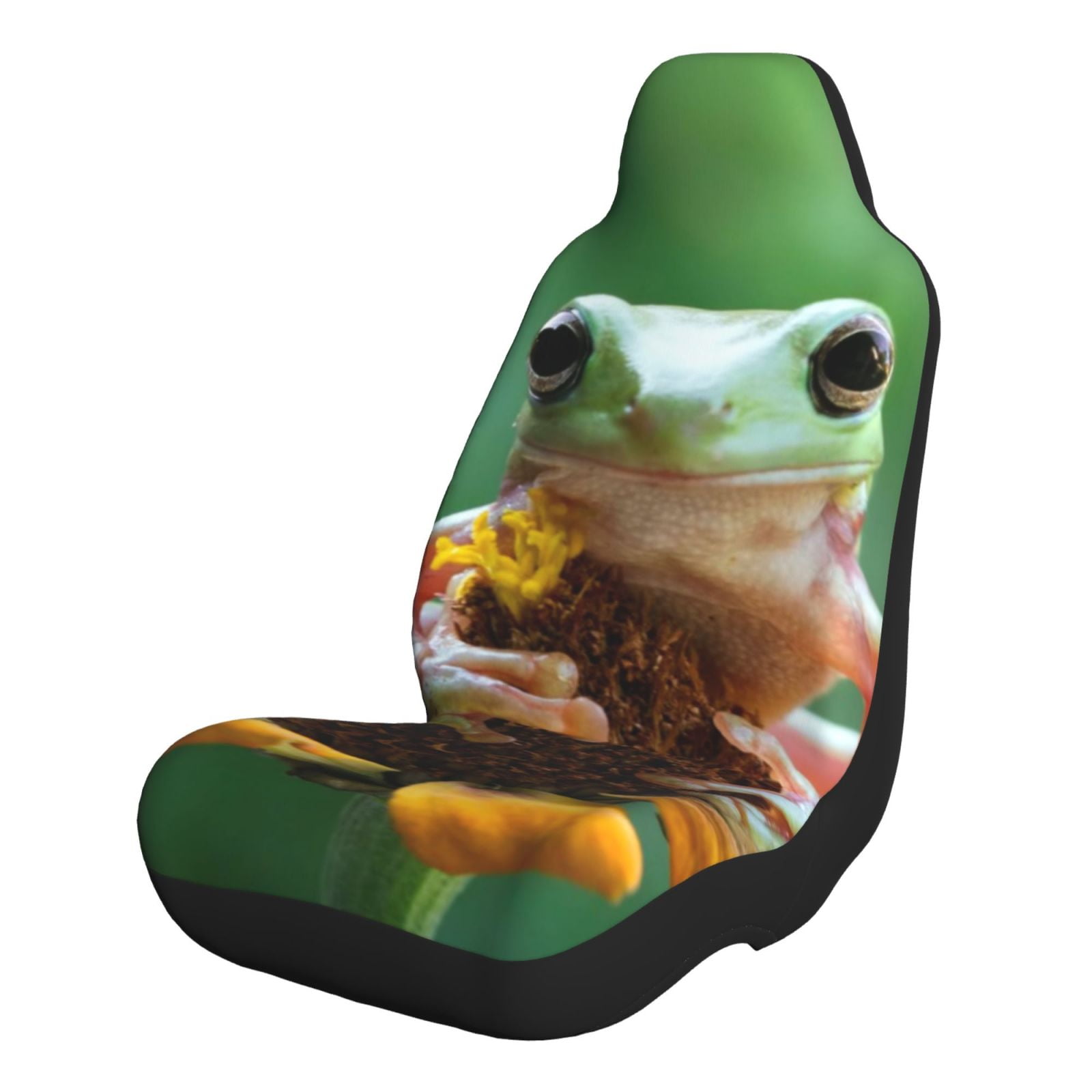 Cauagu Tree Frog Sitting On Sunflowes Print Car Seat Covers,Universal ...