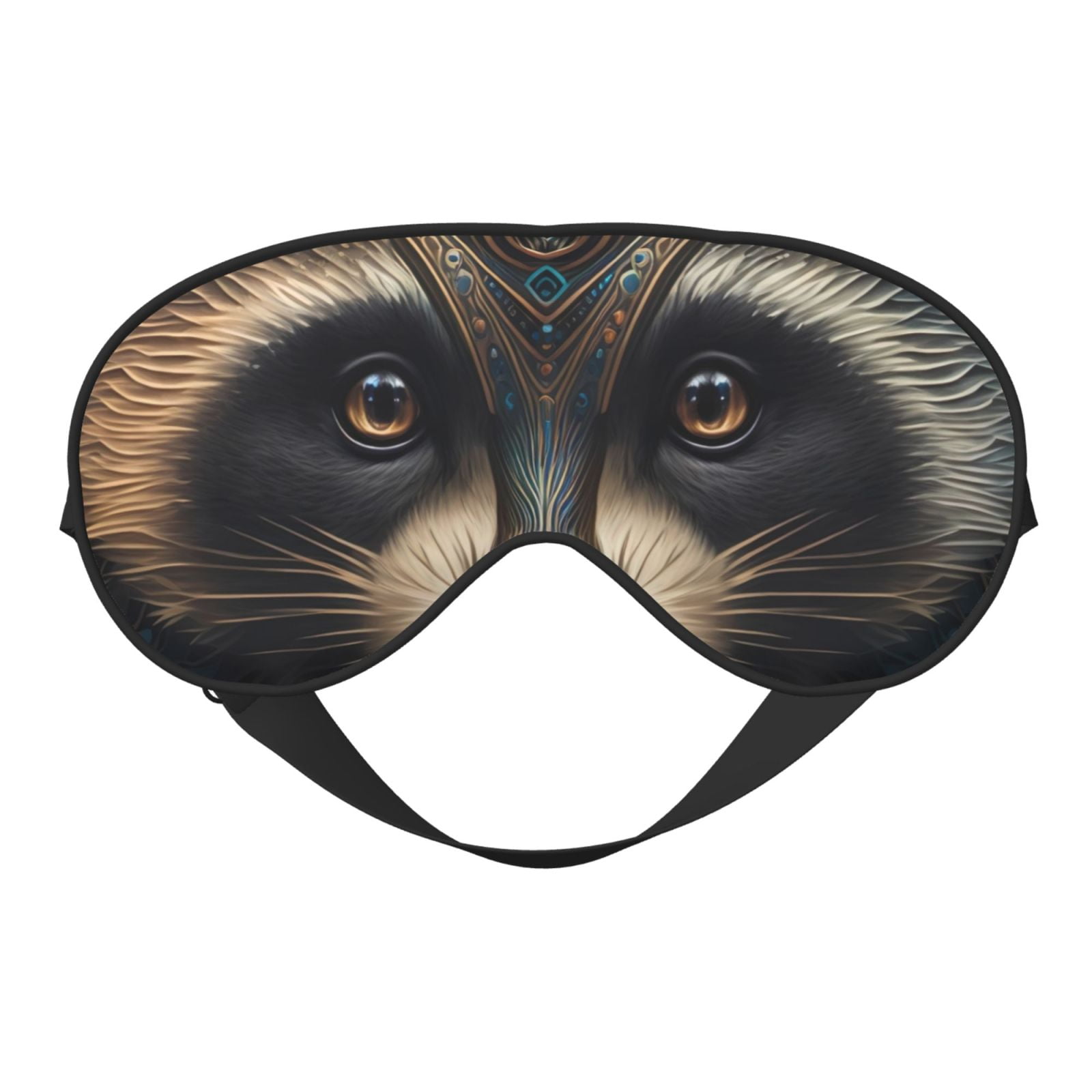 Cauagu Tribal Style Raccoon Print Sleep Eye Mask, Blindfold Eye Sleep ...