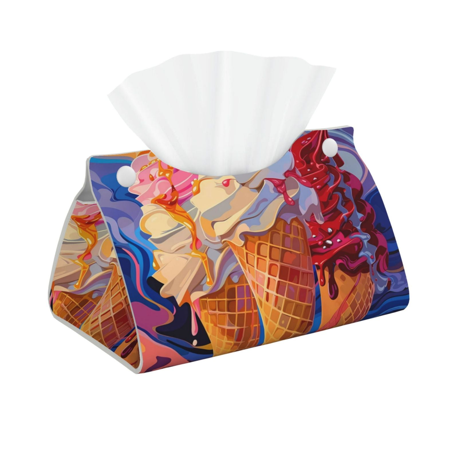 Cauagu Trio Of Dripping Cones for Large Tissue Box Cover Rectangular ...