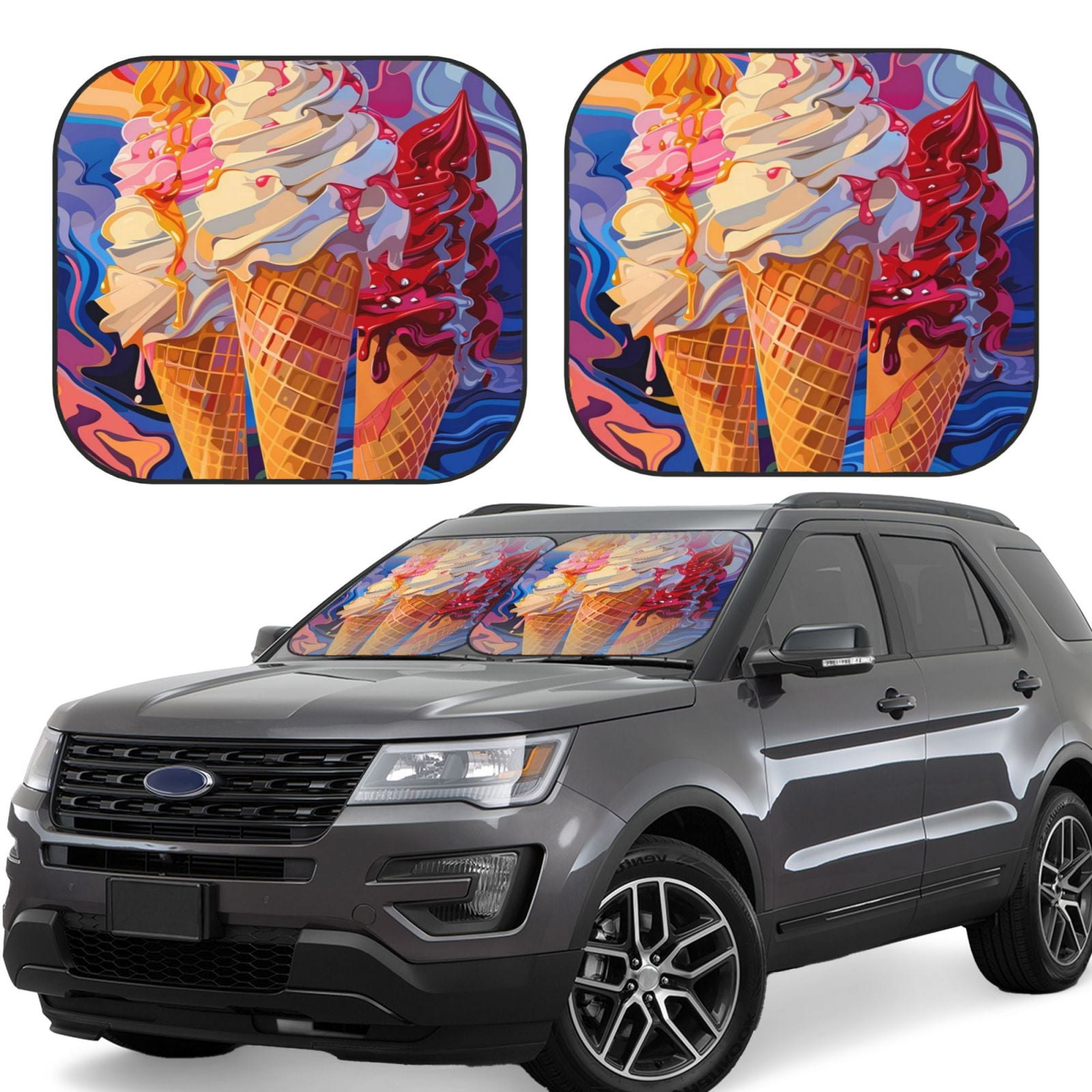 Cauagu Trio Of Dripping Cones Cauagu {designName} Print Foldable Car ...