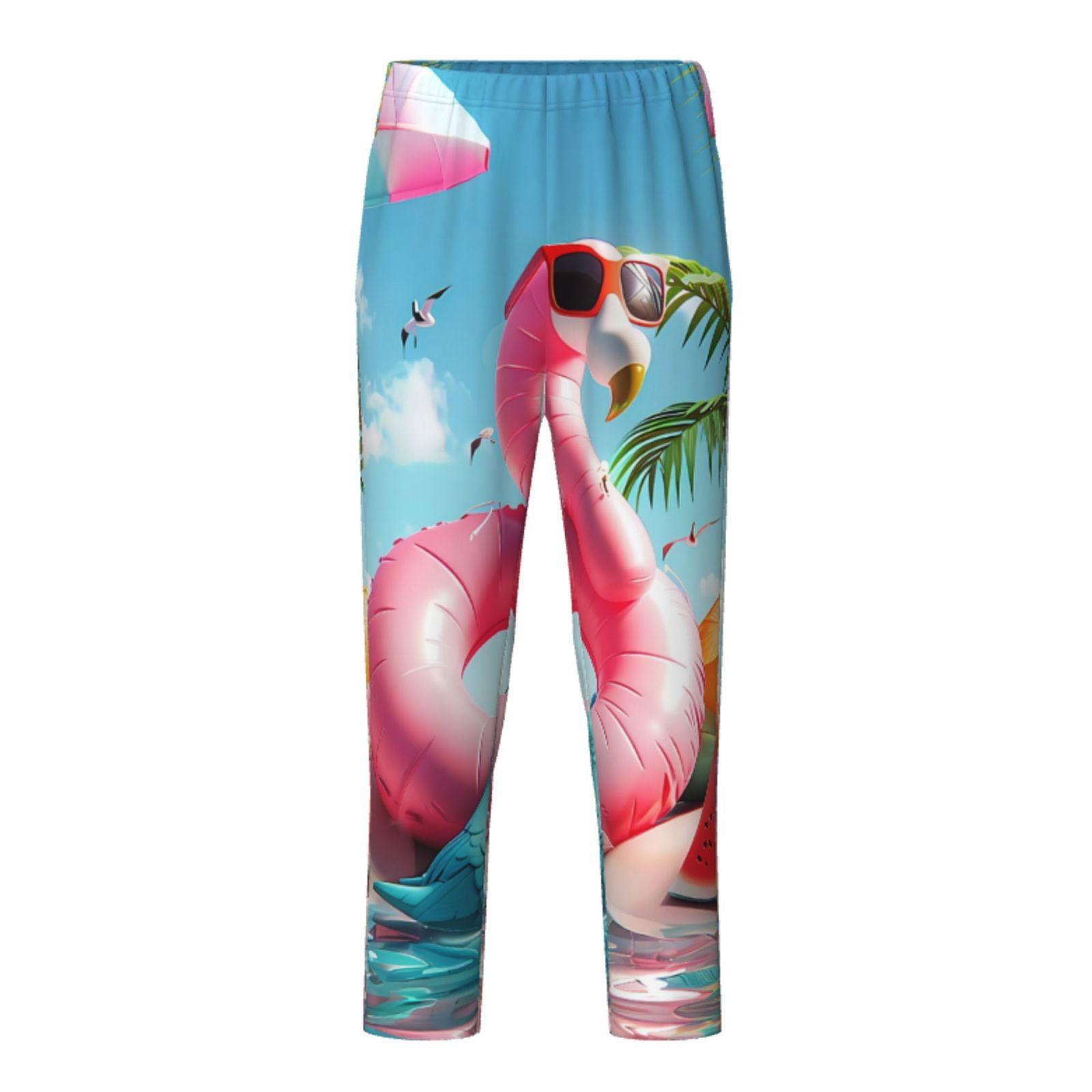 Cauagu Tropical Flamingo Pool Float for Cute Pajamas Pants,Elastic ...