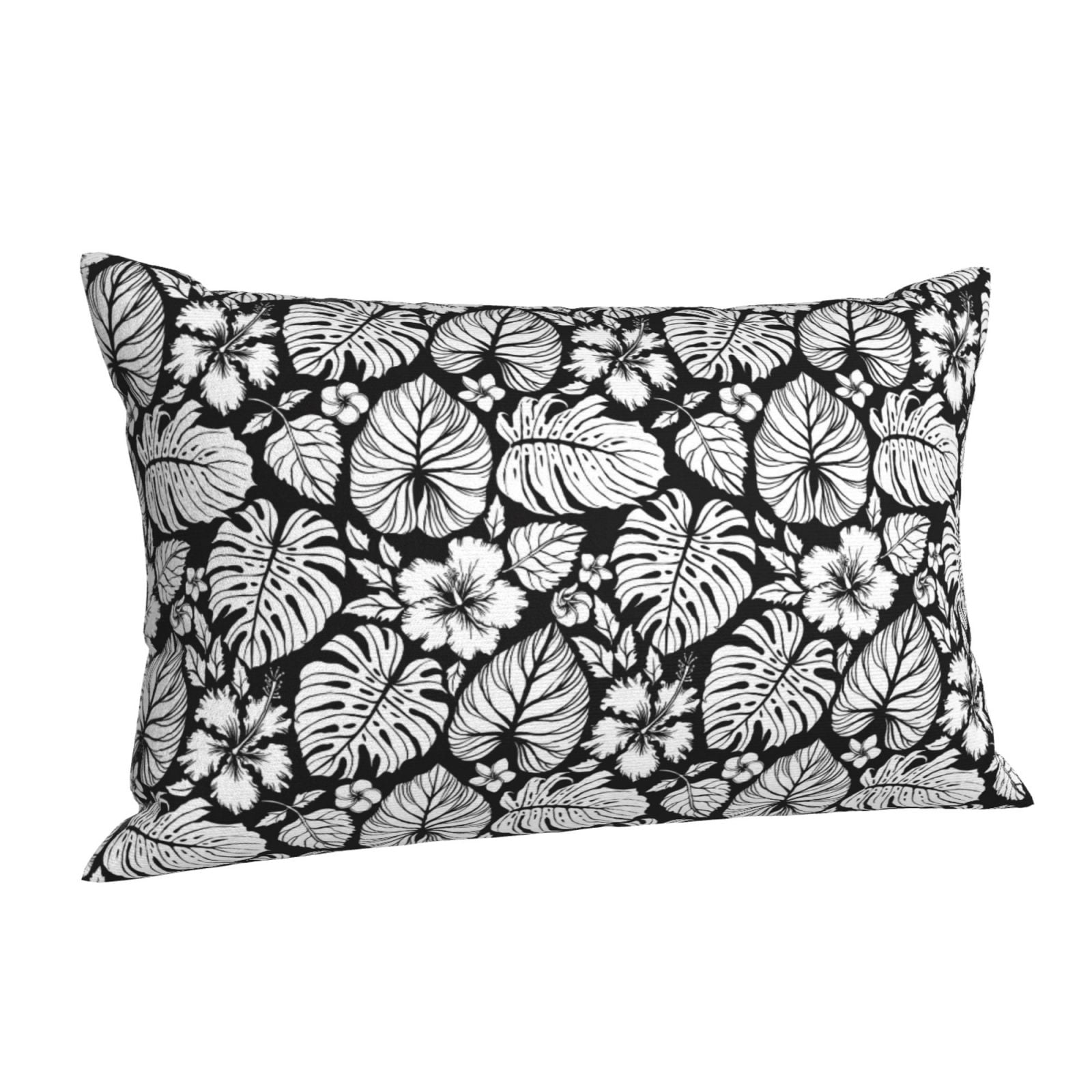 Cauagu Tropical Leaves Print Pillow Covers with Envelope Closure,1PC ...