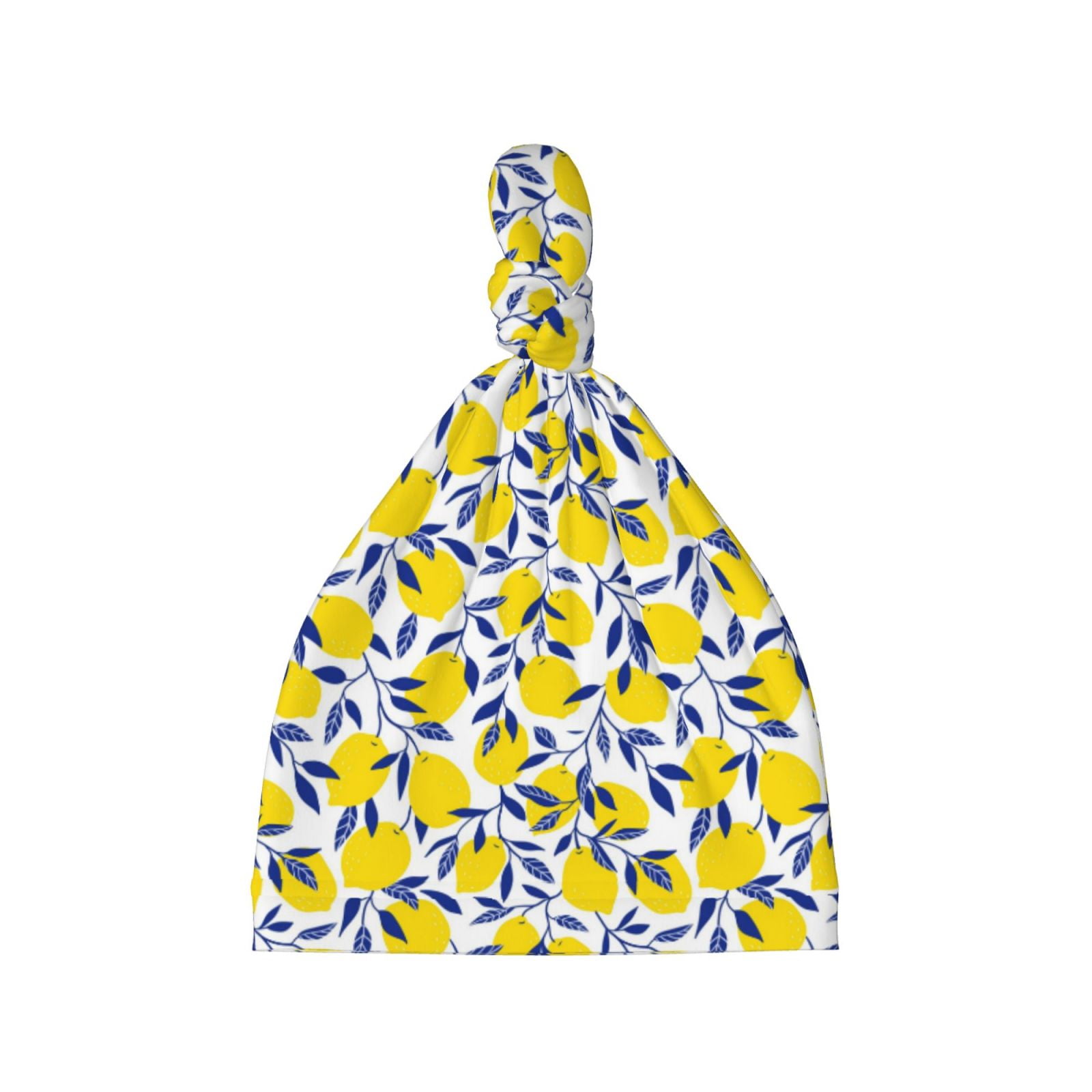 Cauagu Tropical Lemon Print Baby Knot Beanie Hats Newborn Hats Soft ...