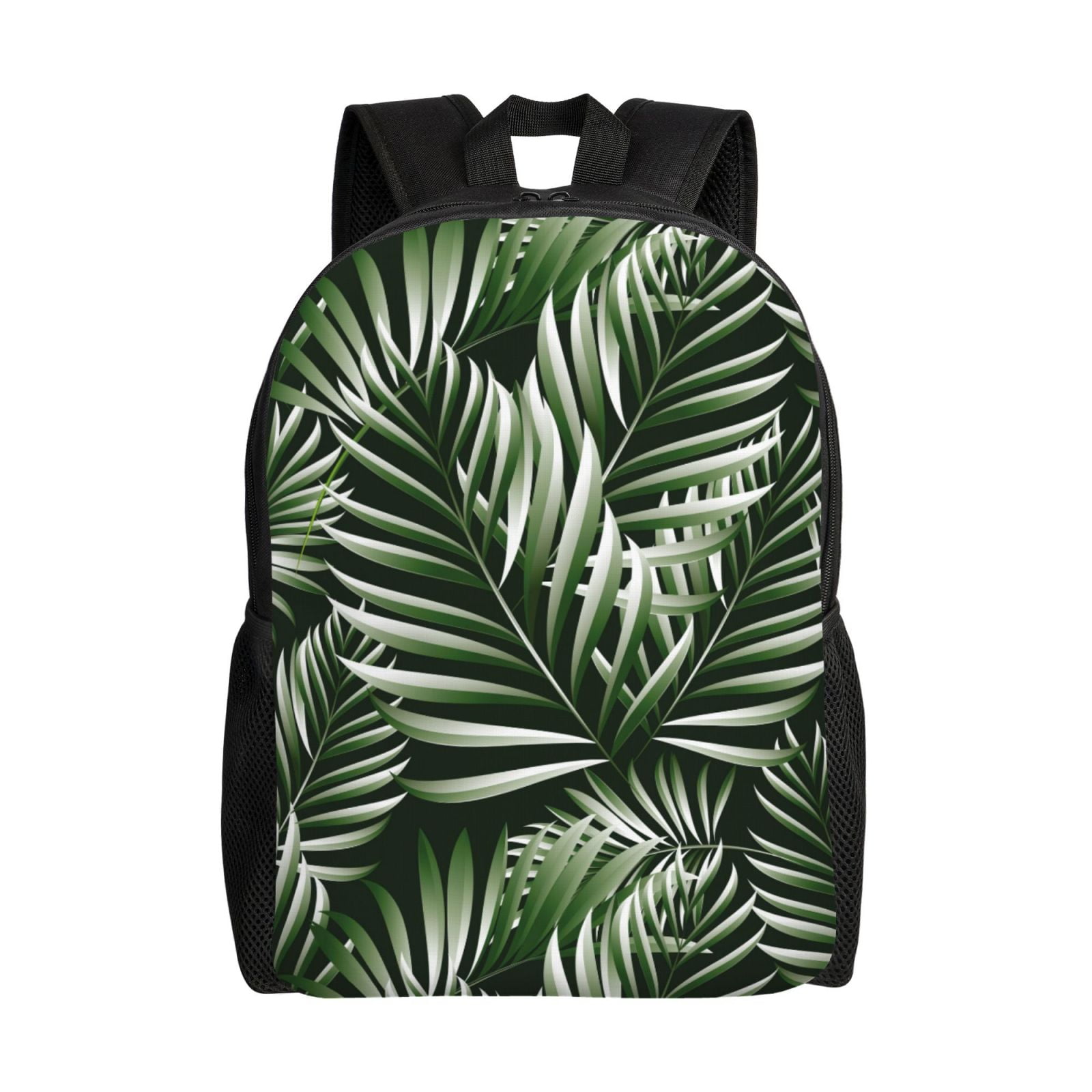 Cauagu Tropical Palm Leaves1 Print Backpacks,Travel Daypack Casual ...