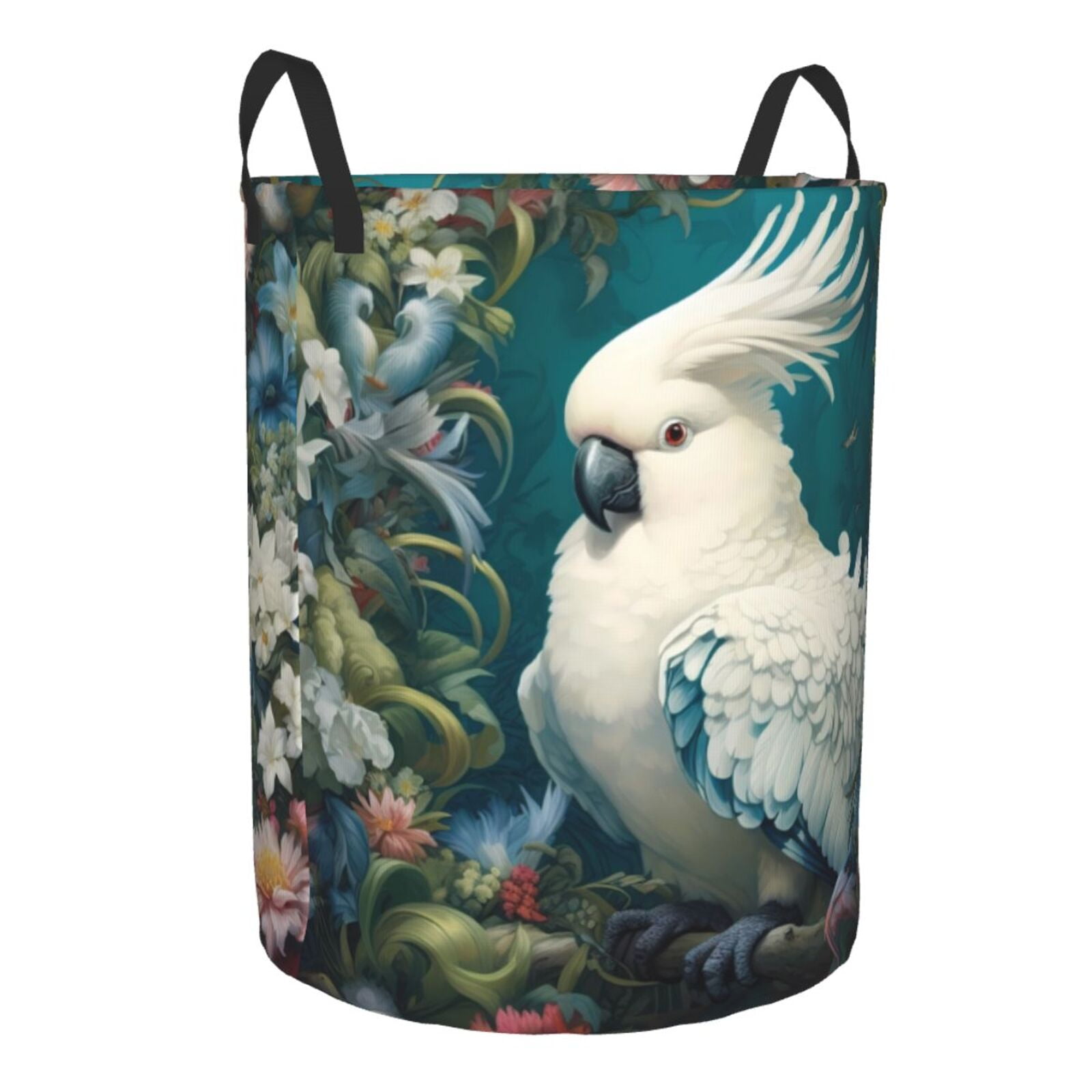 Cauagu Tropical Parrot Floral Artwork for Laundry Basket,Collapsible ...