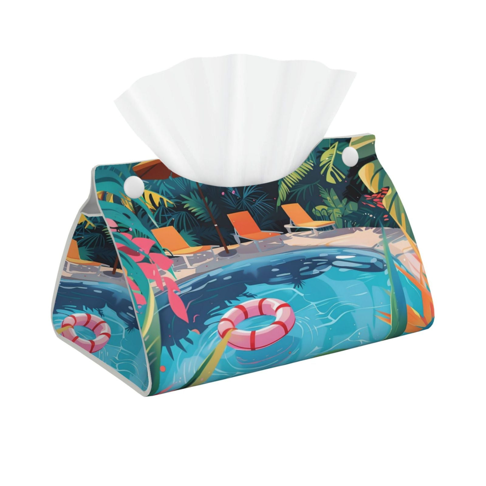 Cauagu Tropical Poolside Relaxation for Large Tissue Box Cover ...