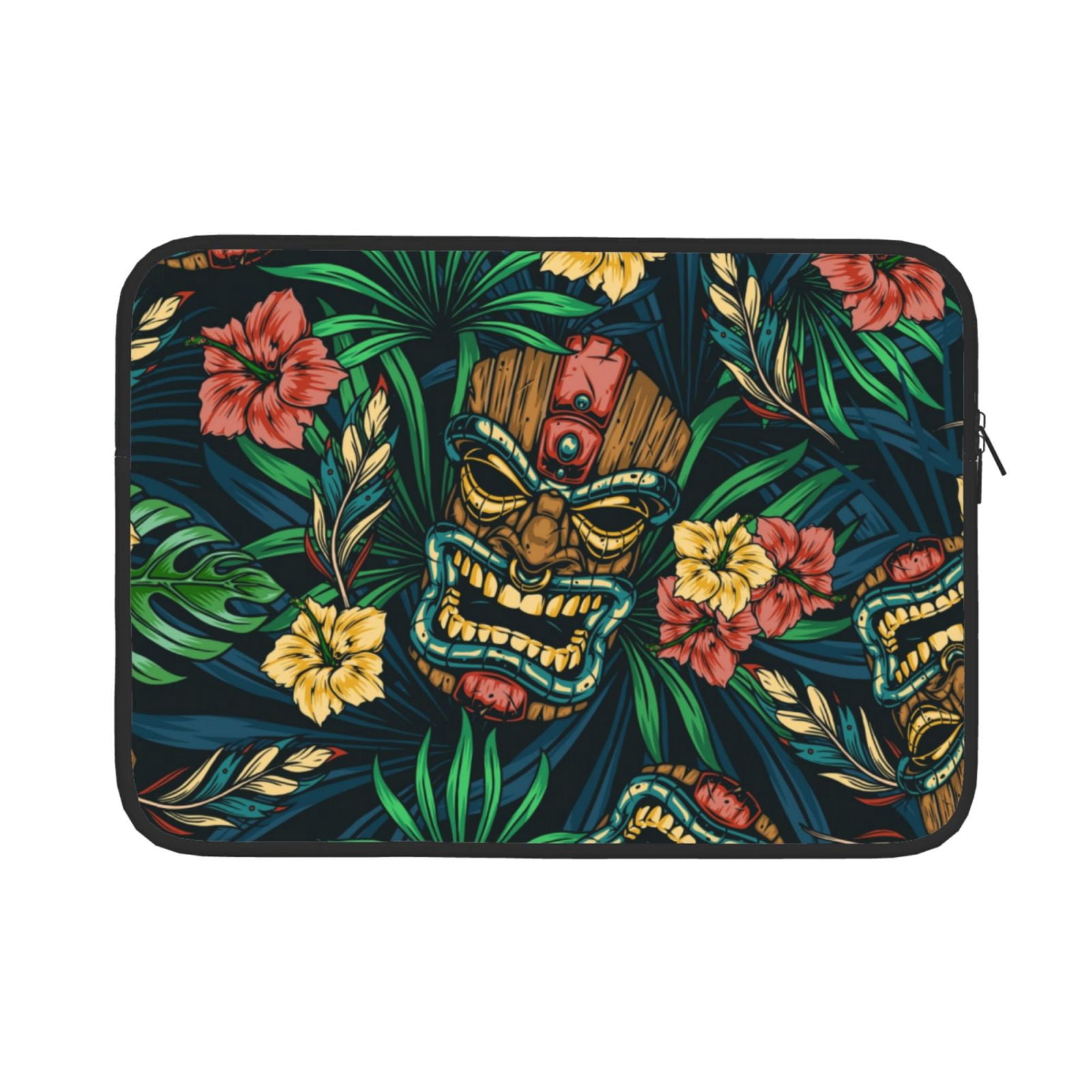 Cauagu Tropical Tribe Mask Print Laptop Sleeve Case, Laptop Cover ...