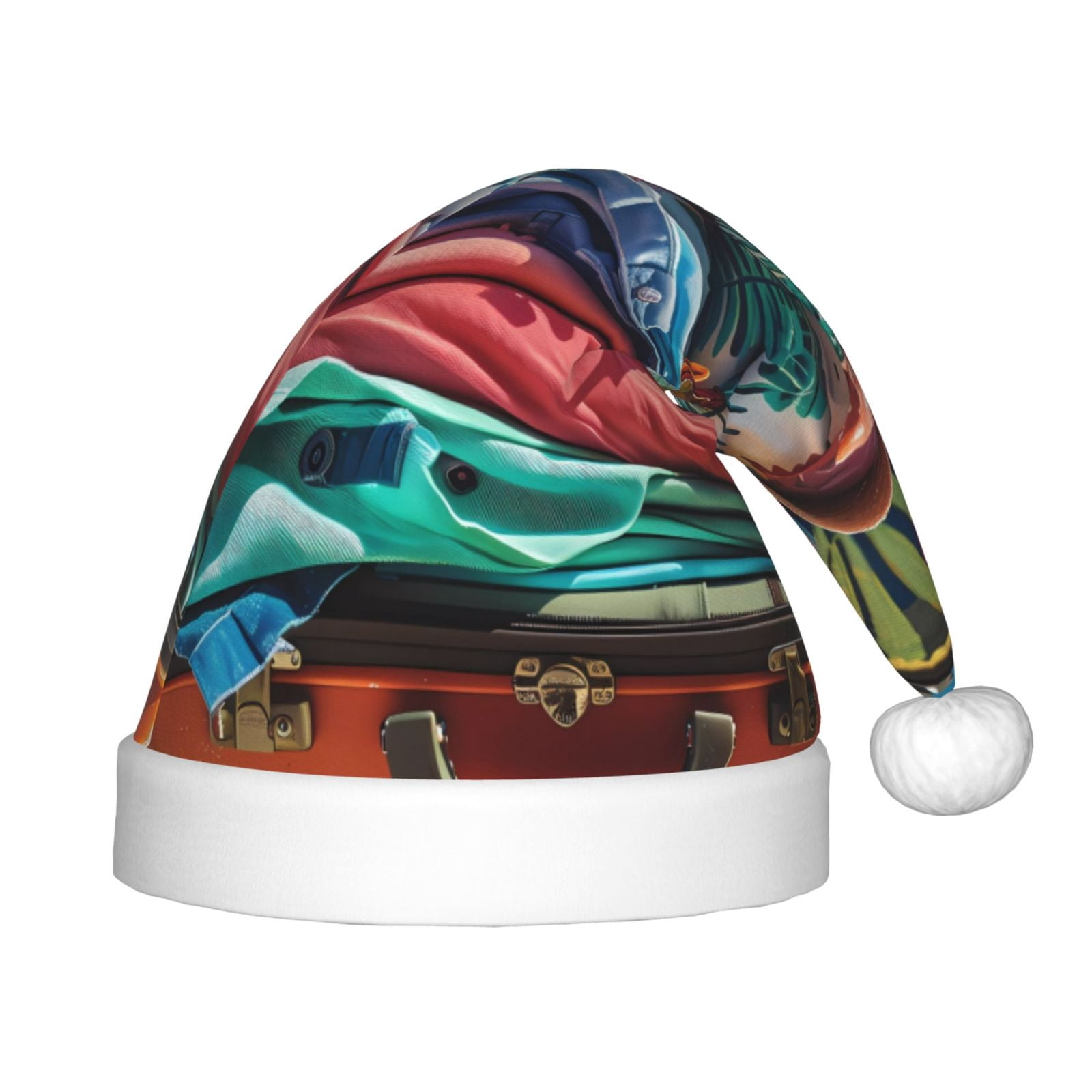 Cauagu Tropical Vacation Essentials Pattern Christmas Hat for Kids,Xmas ...