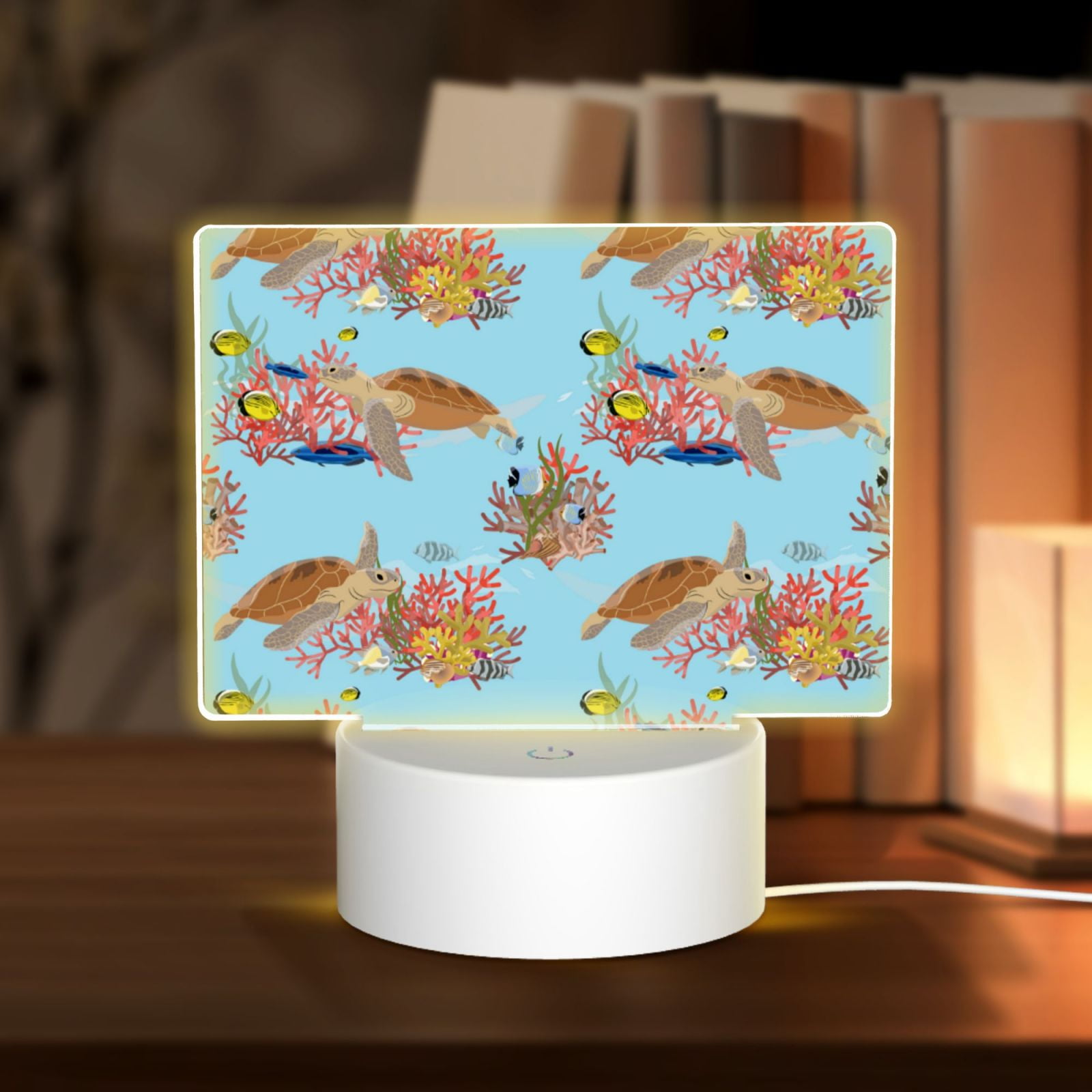 Cauagu Turtles And Corals for Rectangle Acrylic Night Light - Acrylic ...