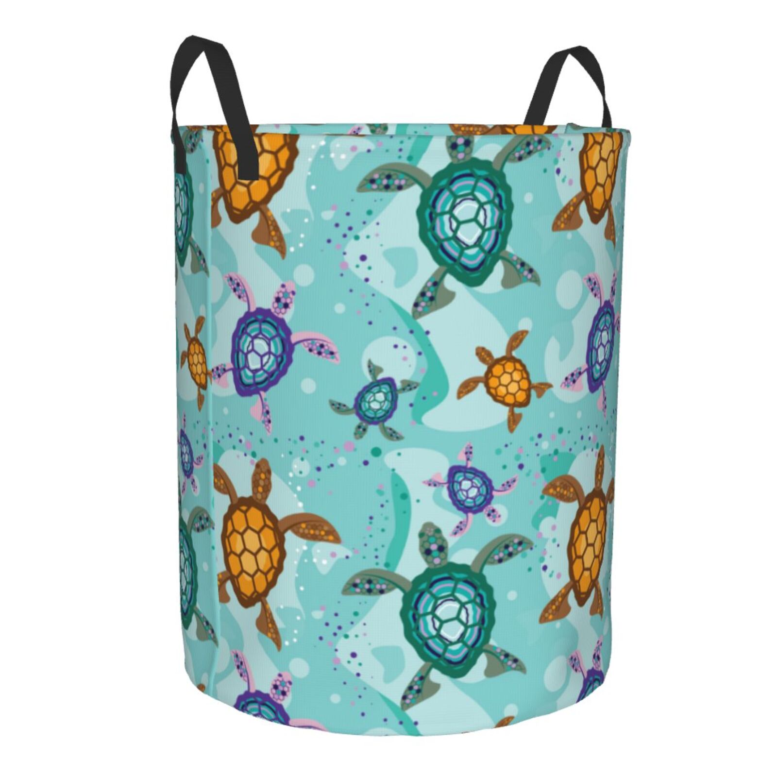 Cauagu Turtles And Sea for Laundry Basket,Collapsible Organizer Basket ...