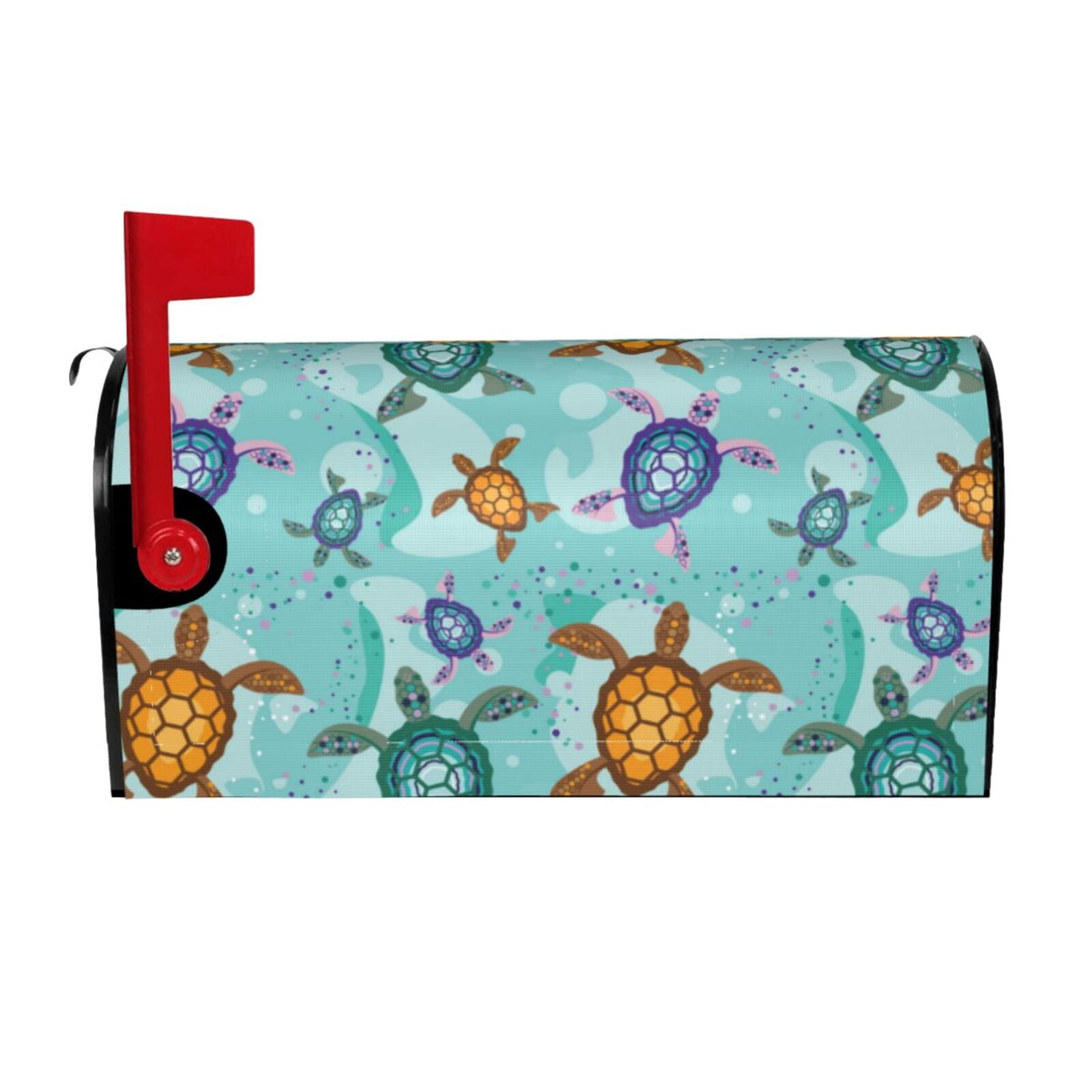 Cauagu Turtles And Sea Pattern Magnetic Mailbox Covers, Mailbox Cover ...
