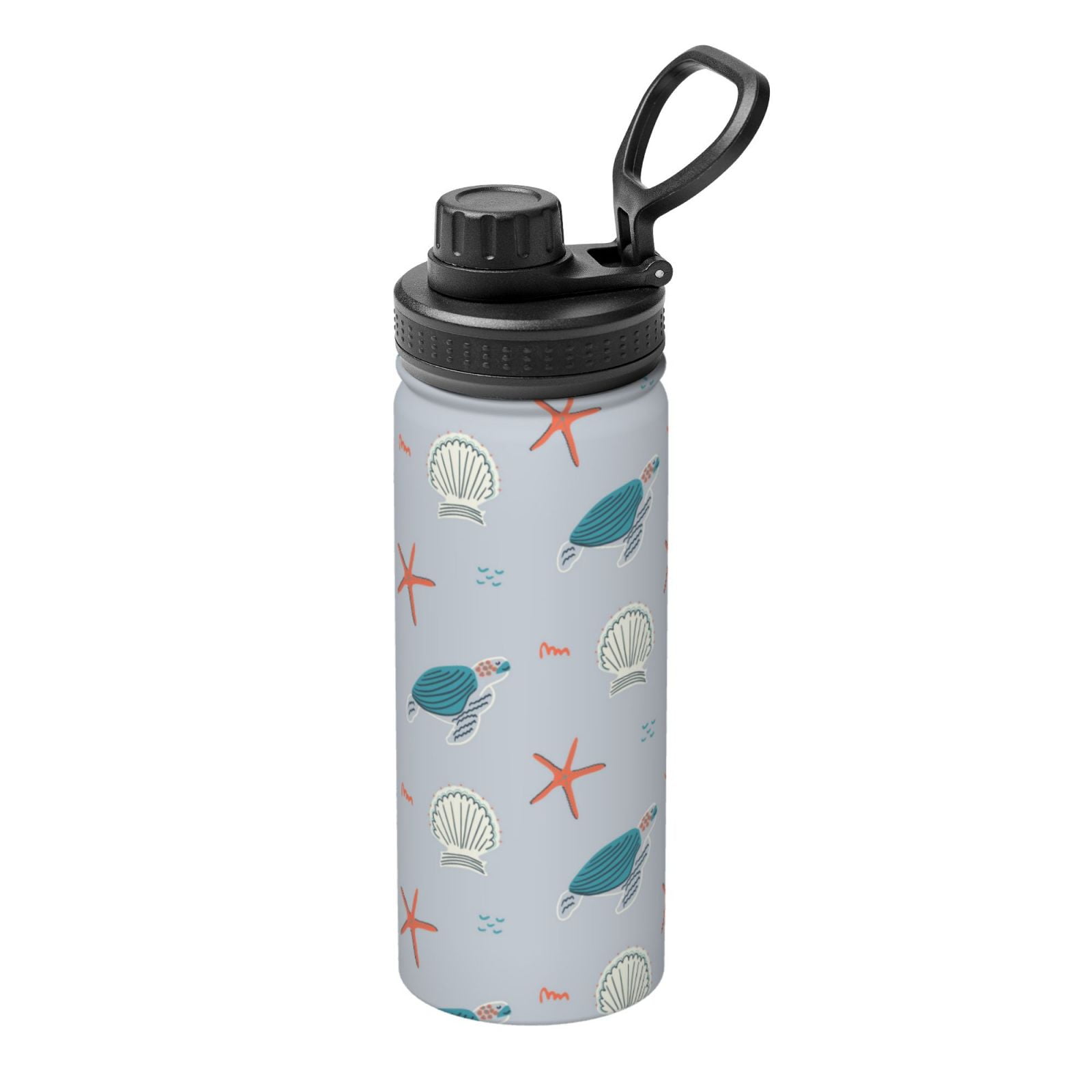 Cauagu Turtles And Shells Print 18oz Vacuum Insulated Stainless Steel ...
