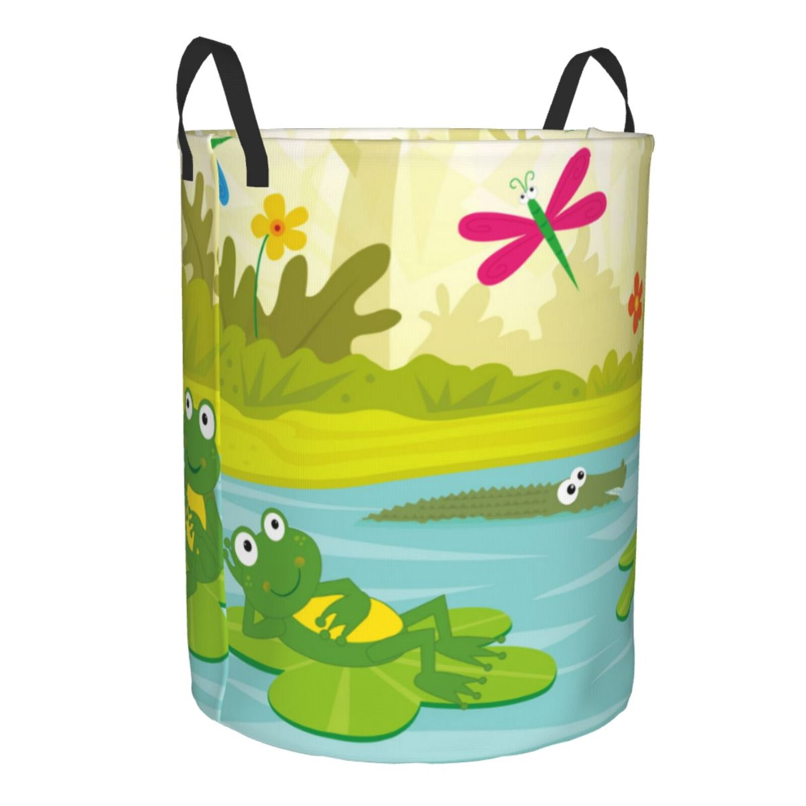 Cauagu Two Frogs Are Sitting On Water Lilies for Laundry Basket ...