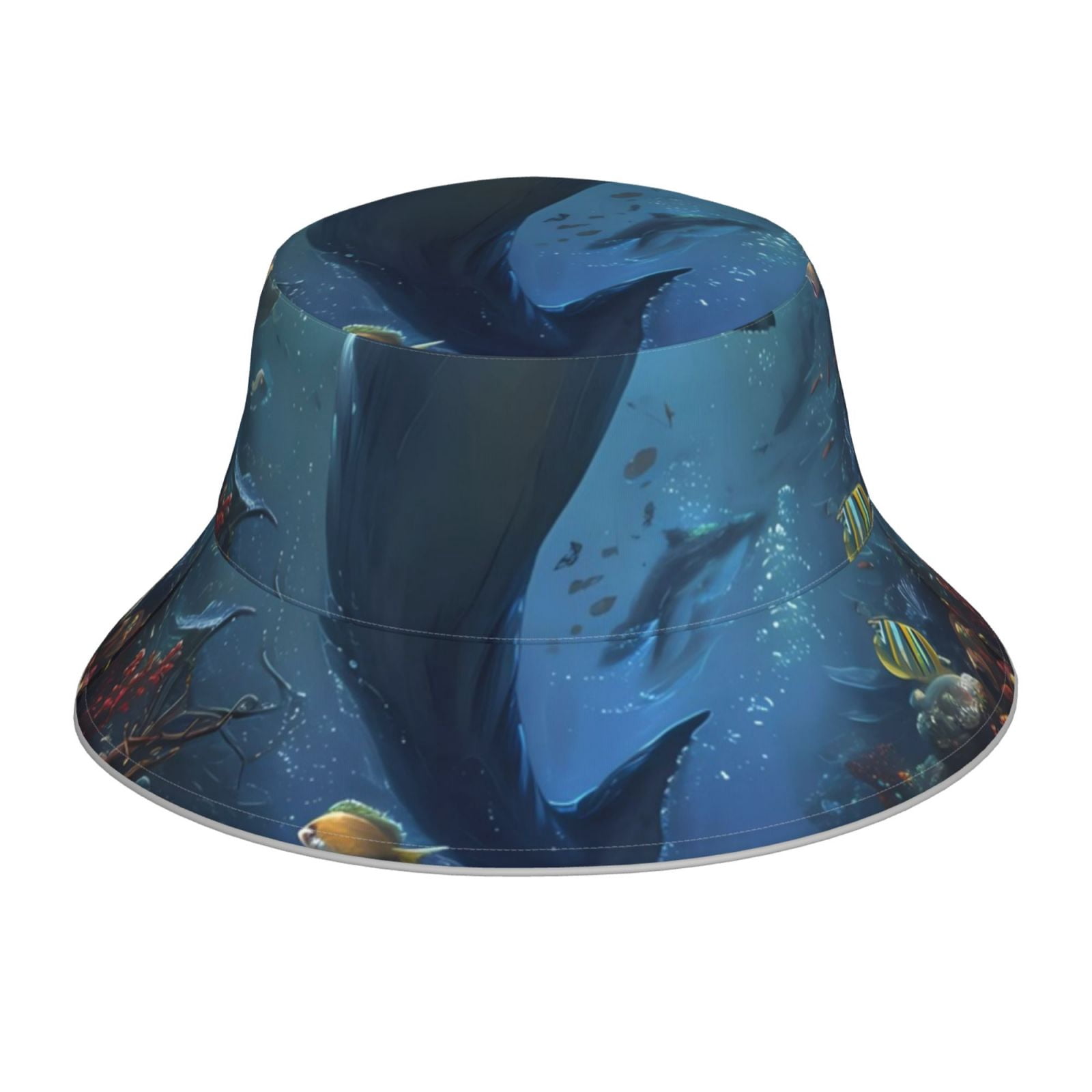 Cauagu Underwater Dolphin for Unisex Bucket Hat,Outdoor Summer Beach ...