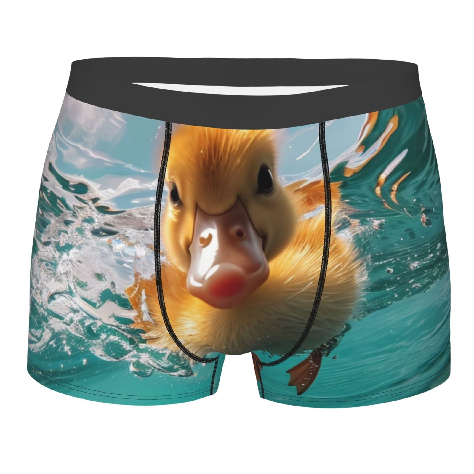 Cauagu Underwater Swimming Duck Print Boxer Briefs for Men,Comfortable ...