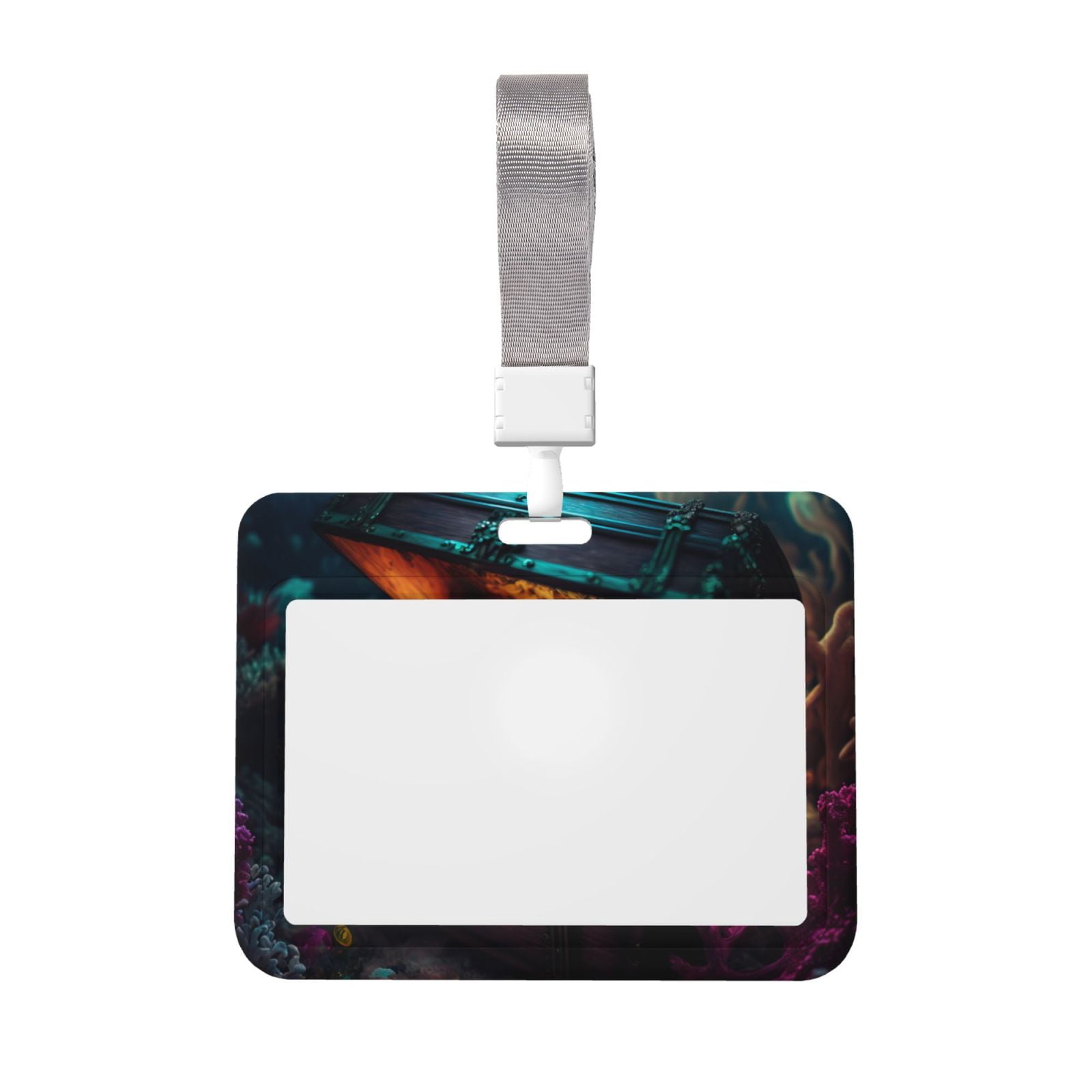 Cauagu Underwater Treasure Chest for ID Badge Holder,Badge Holder with ...