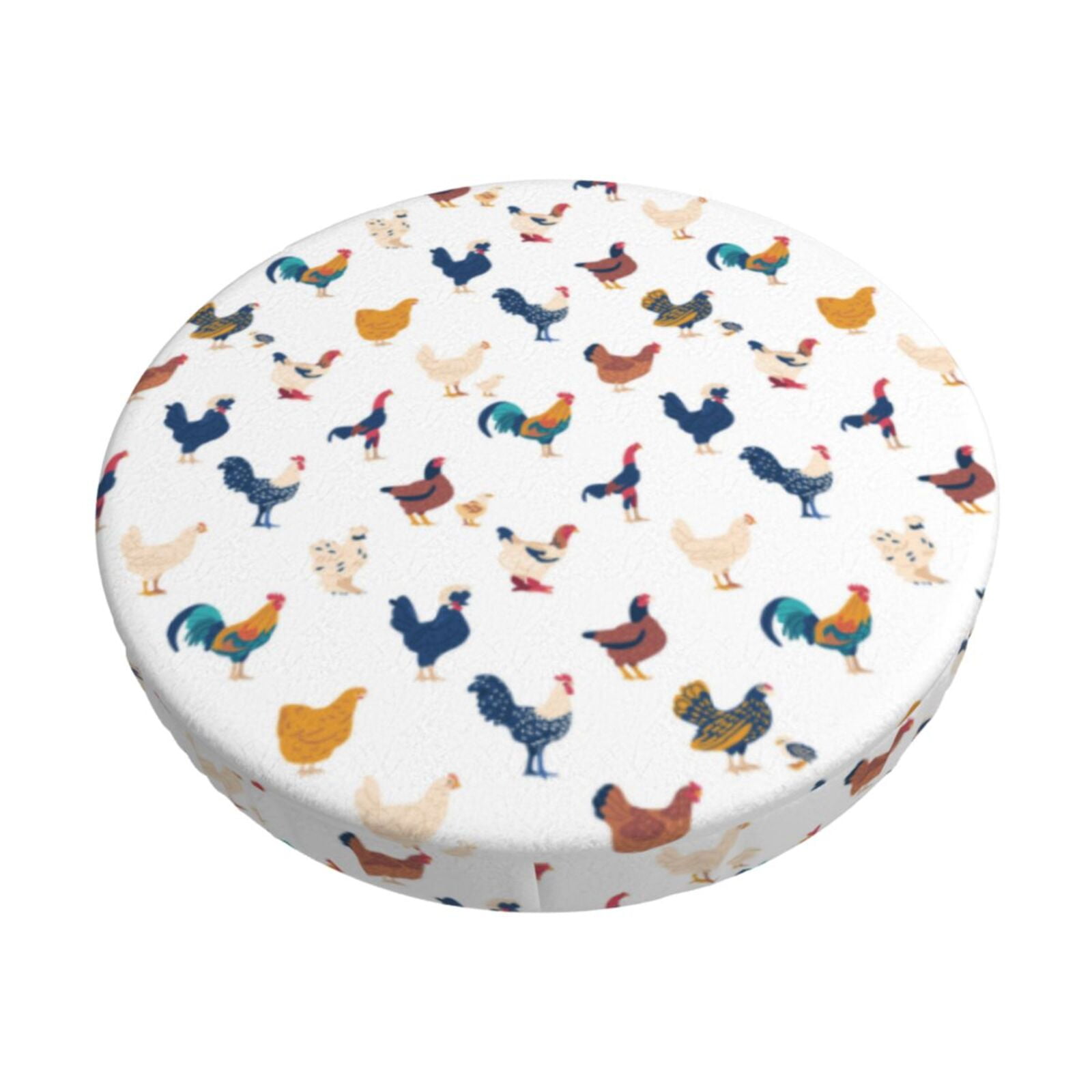 Cauagu Various Rooster Print Round Stool Covers,Seat Cushion for Round ...