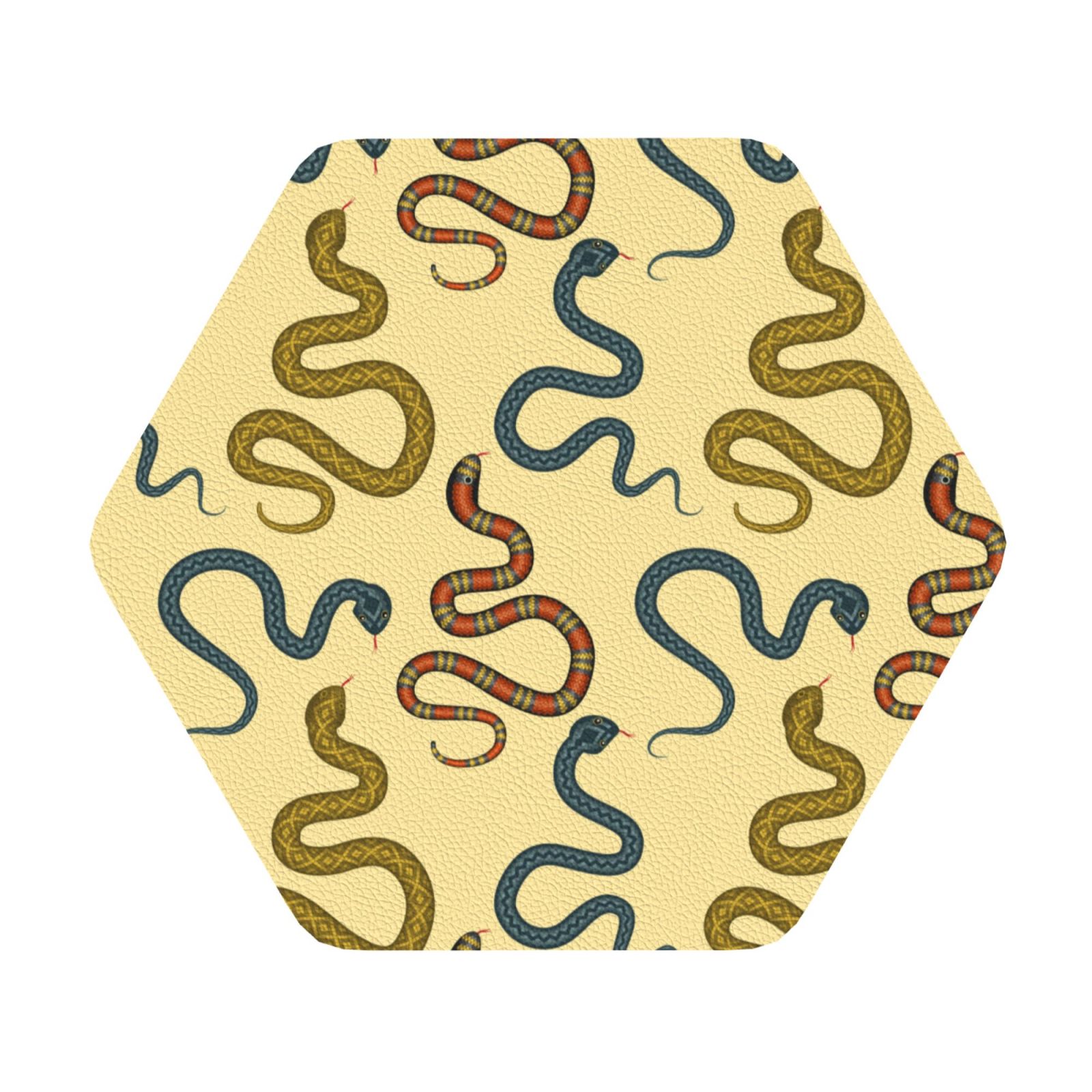 Cauagu Various Snake for Round Coaster,Drink Coasters Set of 4 Leather ...