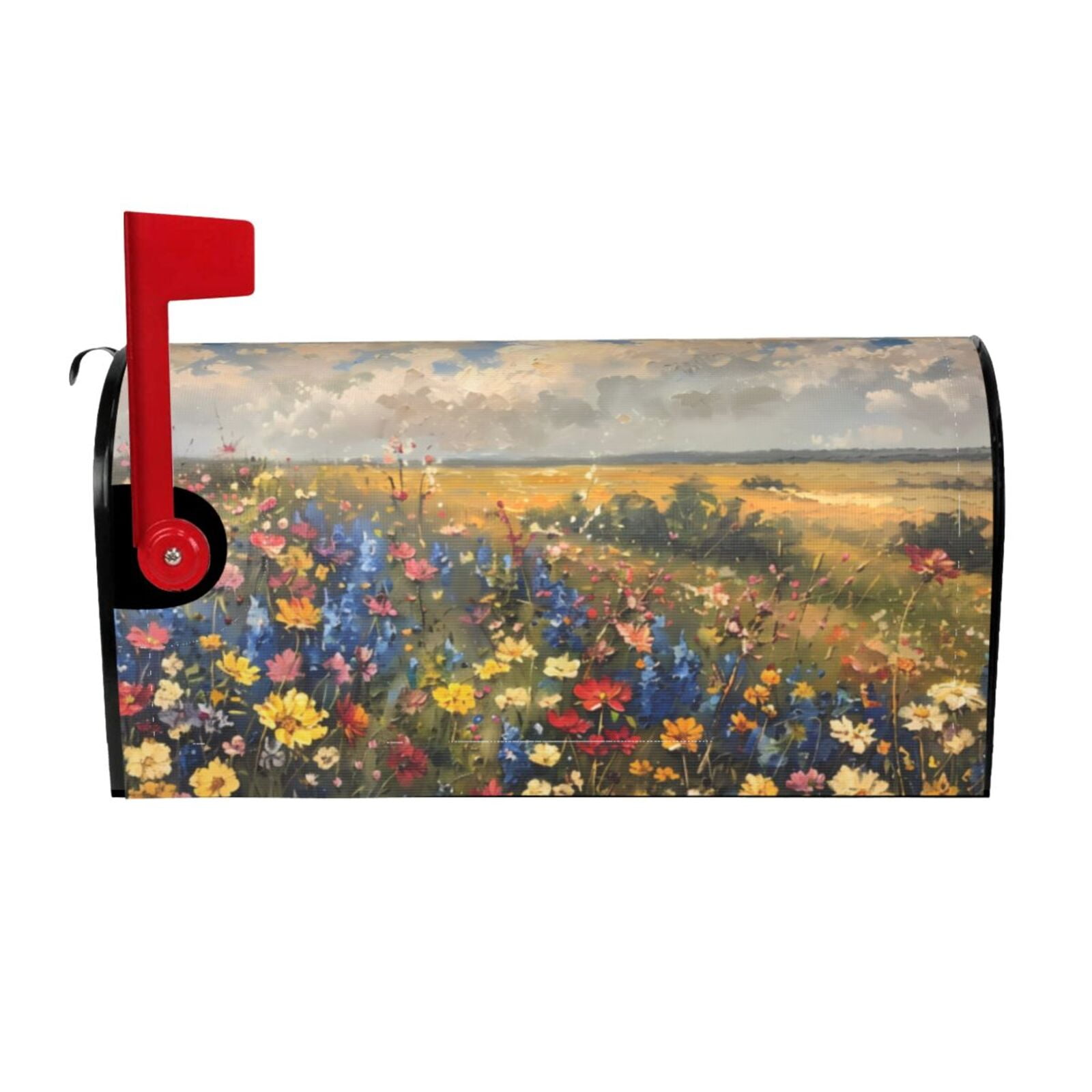 Cauagu Vibrant Wildflower Meadow Pattern Magnetic Mailbox Covers ...
