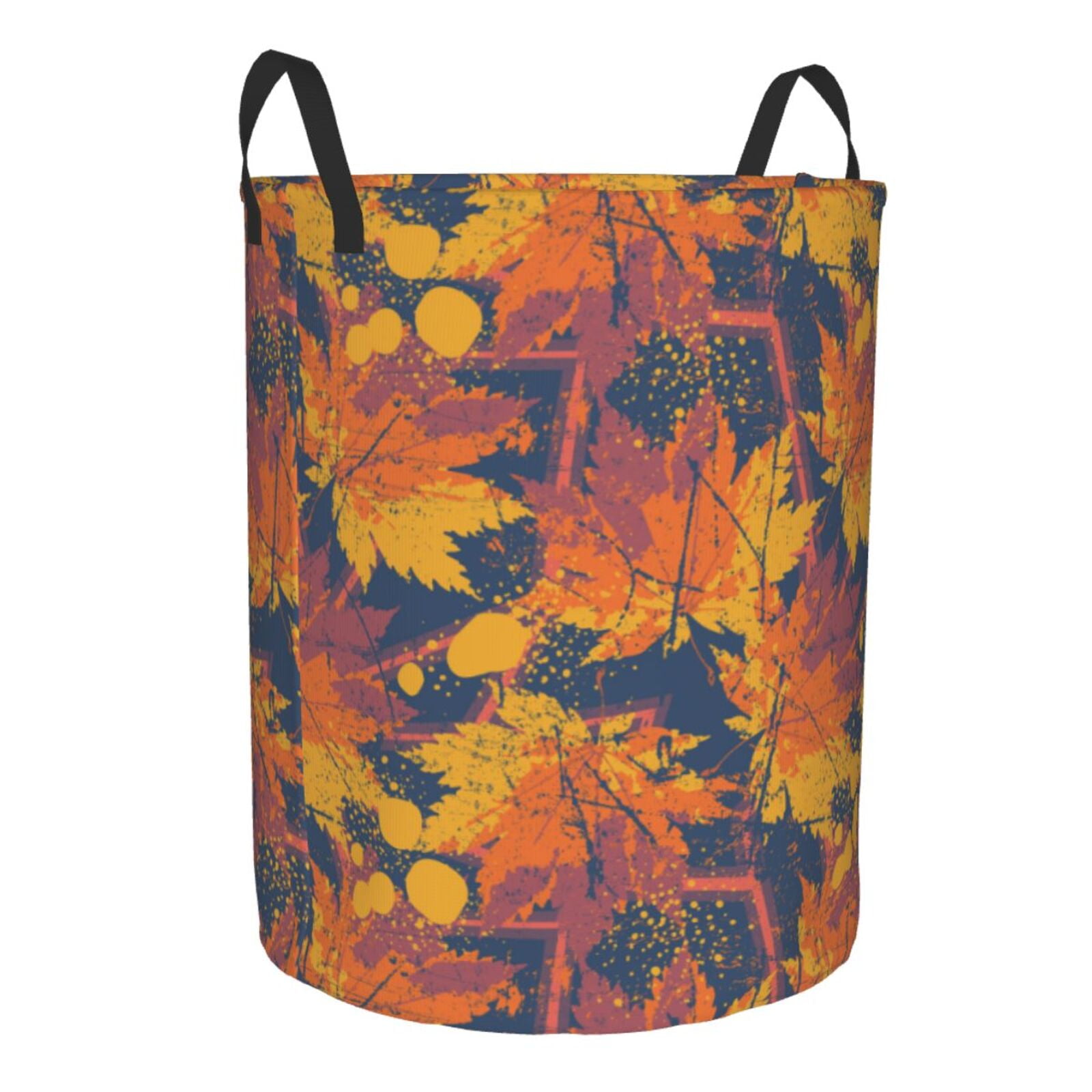 Cauagu Vintage Abstract Maple Leaf Art for Laundry Basket,Collapsible ...